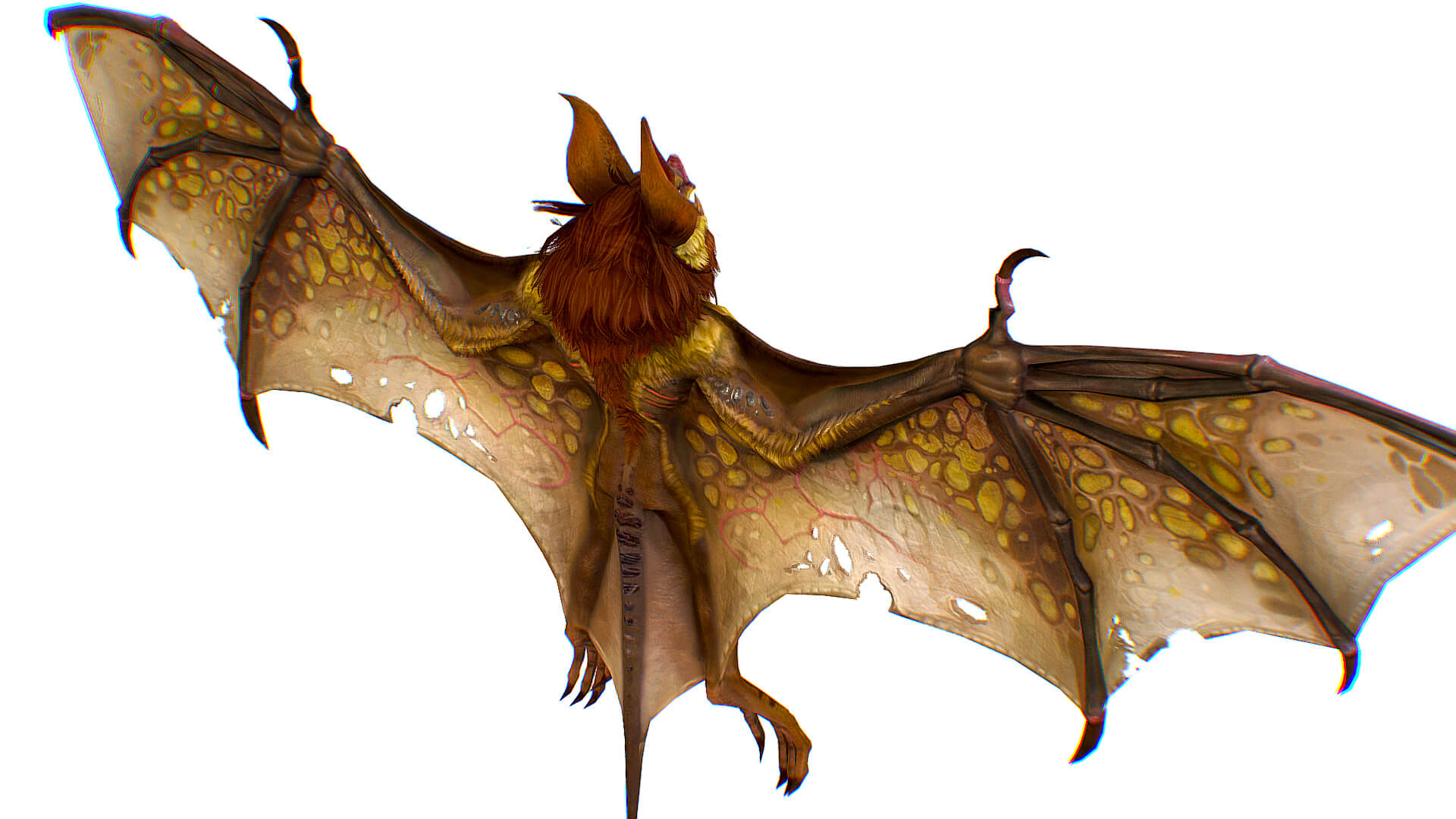 Red Bat Vampire Mouse Monster - 3D Model by LiveBook3D