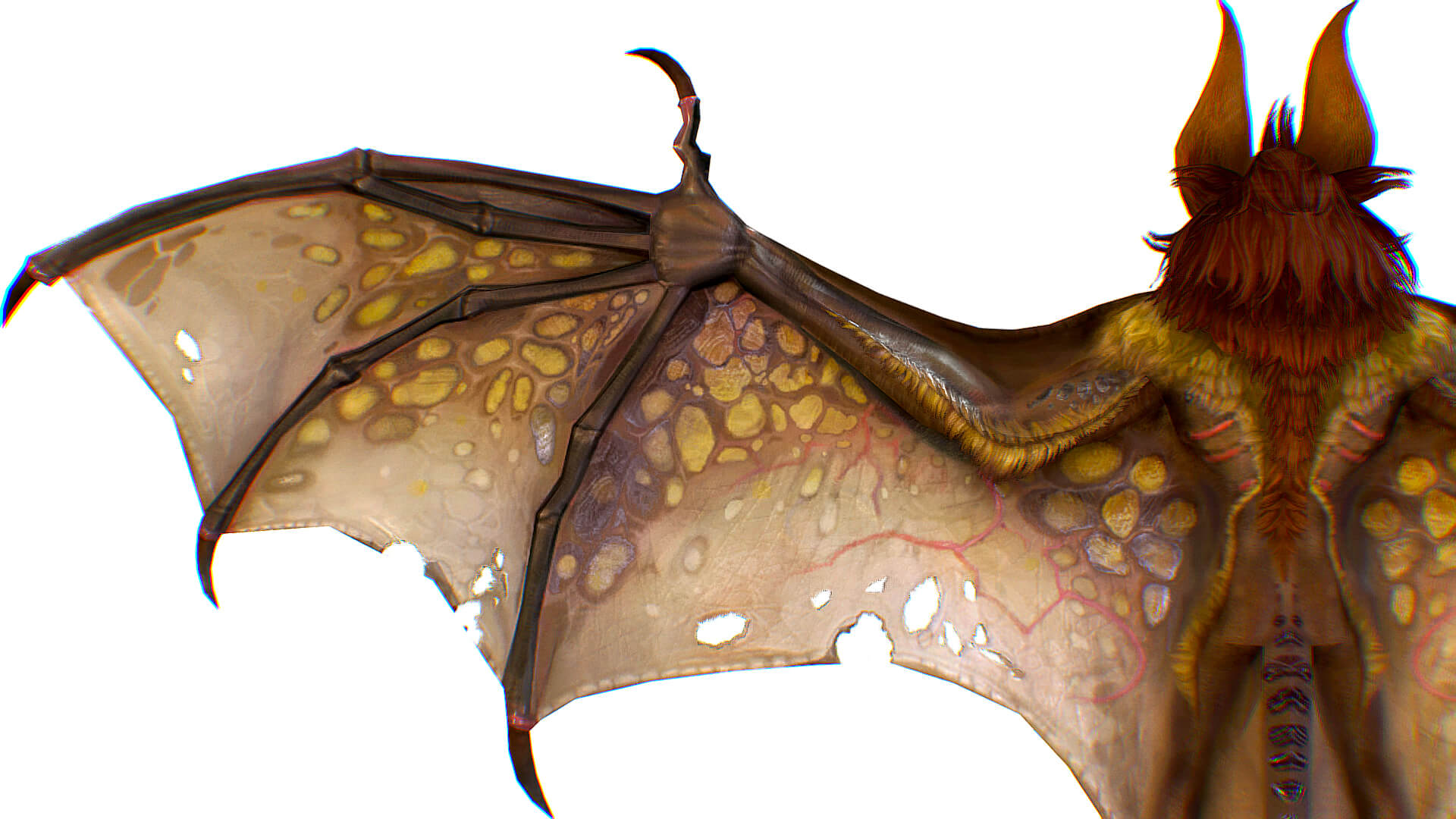 Red Bat Vampire Mouse Monster - 3D Model by LiveBook3D