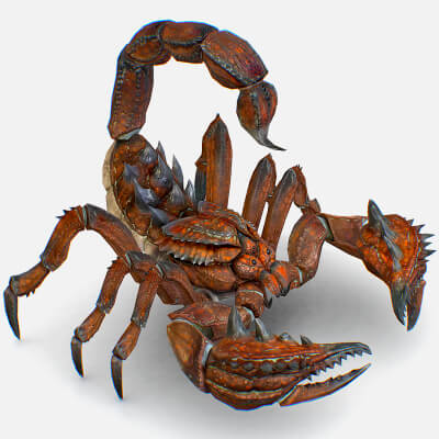 Red Giant Black Scorpion Pandinus Dictator Arthropod - 3D Model by ...