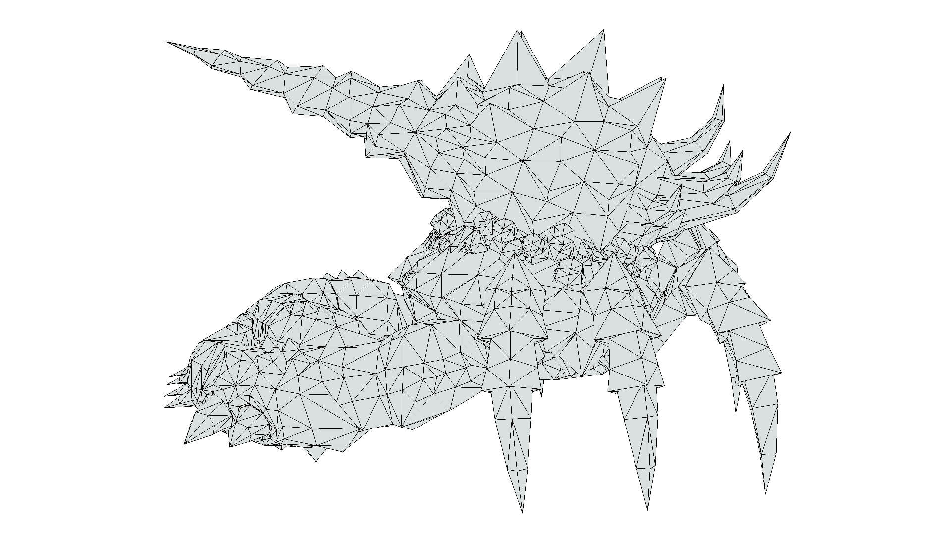 Red Giant Crab Shell Crayfish Arthropod Sea Animal - 3D Model by LiveBook3D