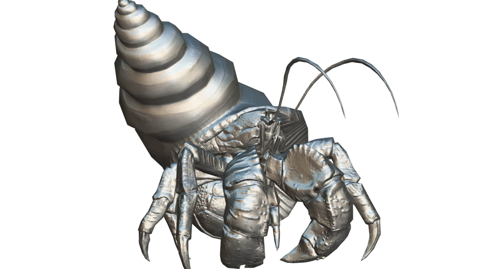 Blue Giant Crab Shell Crayfish Arthropods Sea Animal - 3D Model by ...