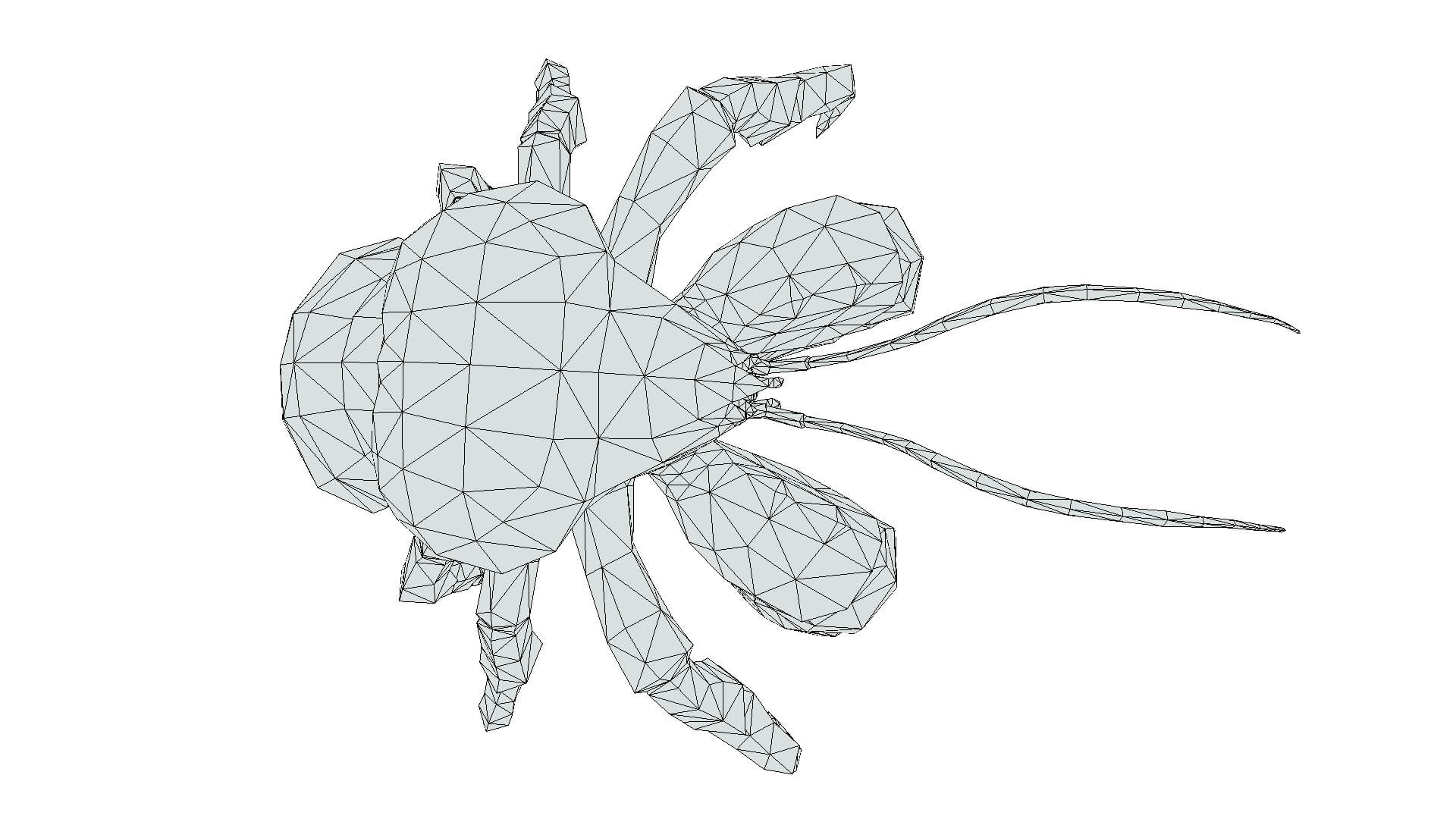 Gray Giant Crab Shell Crayfish Arthropods Sea Animal - 3D Model by ...