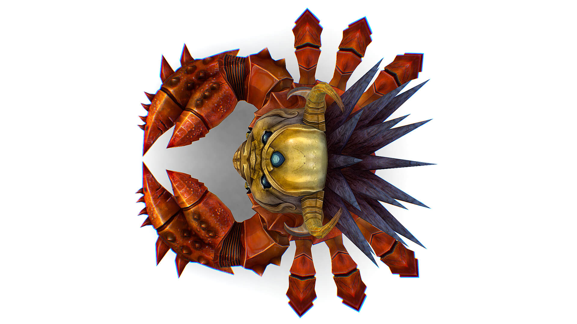 Red Giant Crab Shell Crayfish Arthropods Sea Animal - 3D Model by ...