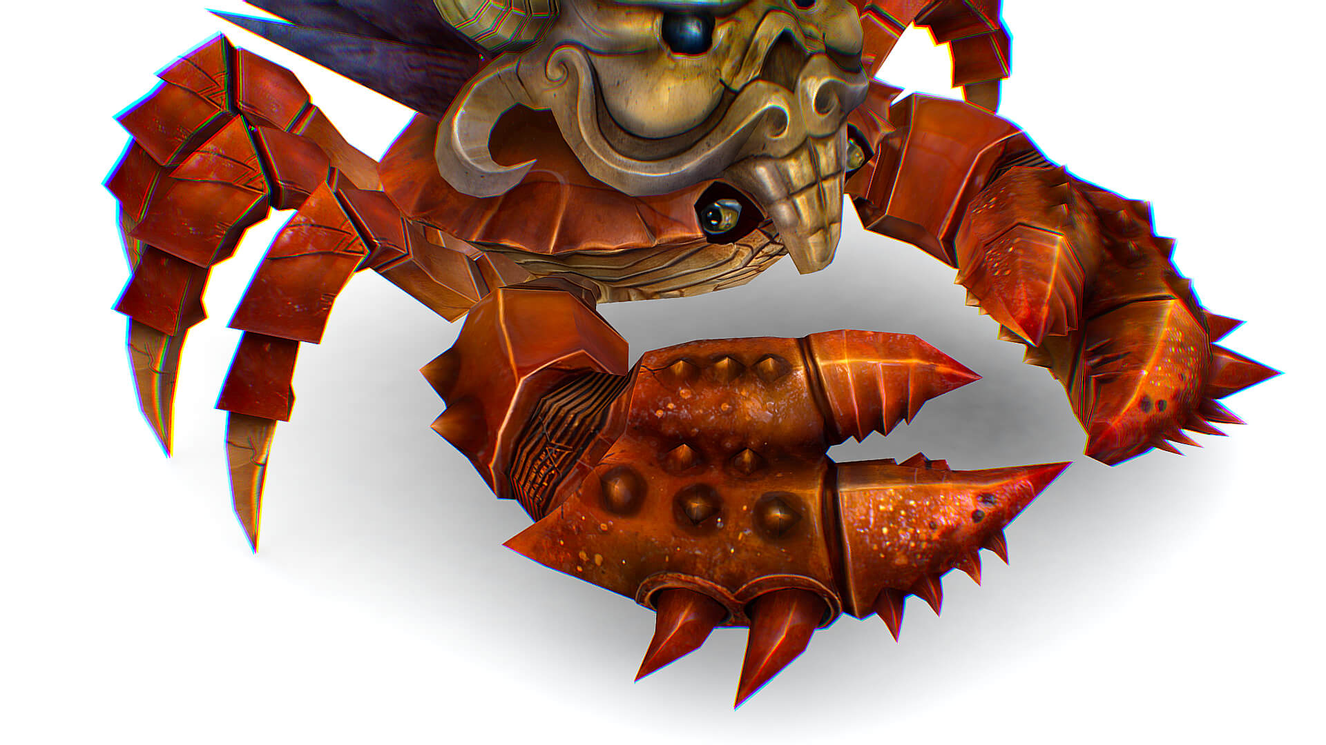 Red Giant Crab Shell Crayfish Arthropods Sea Animal - 3D Model by ...