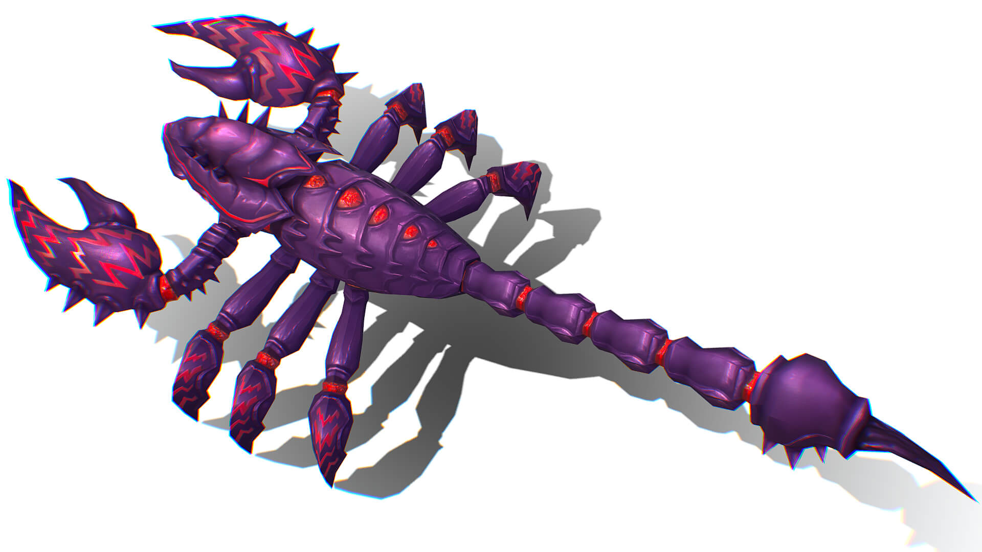 Scorpion Pandinus Dictator Arthropod Fiery-Clawed Armored 3D Model by ...