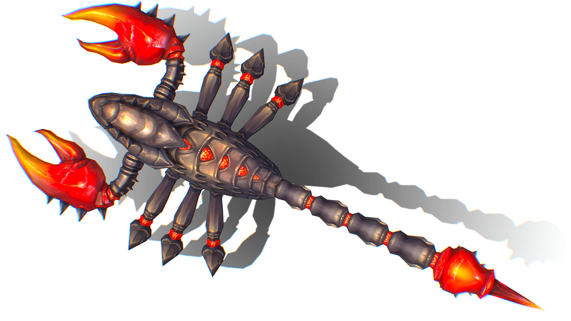 Scorpion Pandinus Dictator Arthropod Fiery-Clawed Armored 3D Model by ...