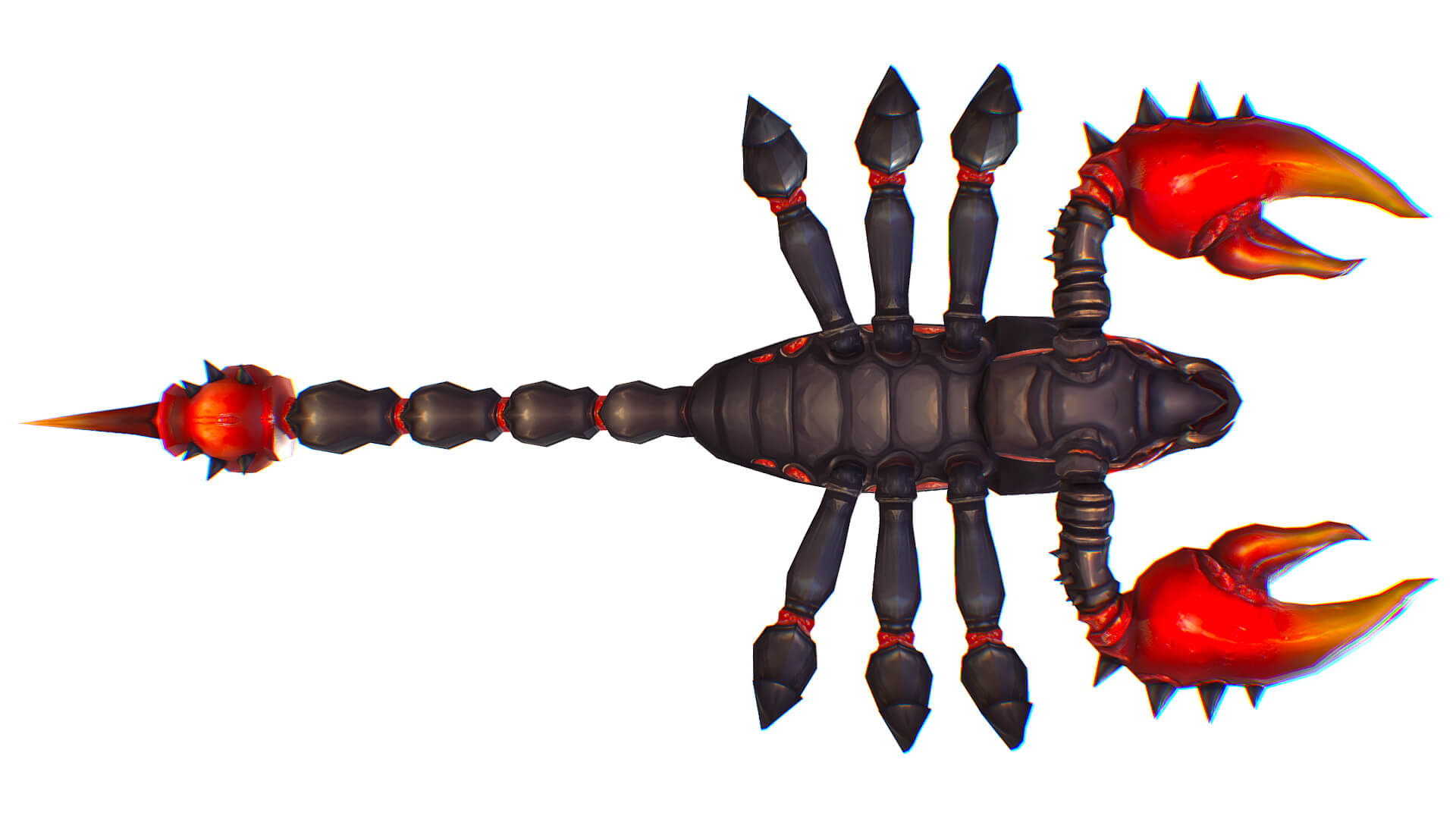 Scorpion Pandinus Dictator Arthropod Fiery-Clawed Armored 3D Model by ...