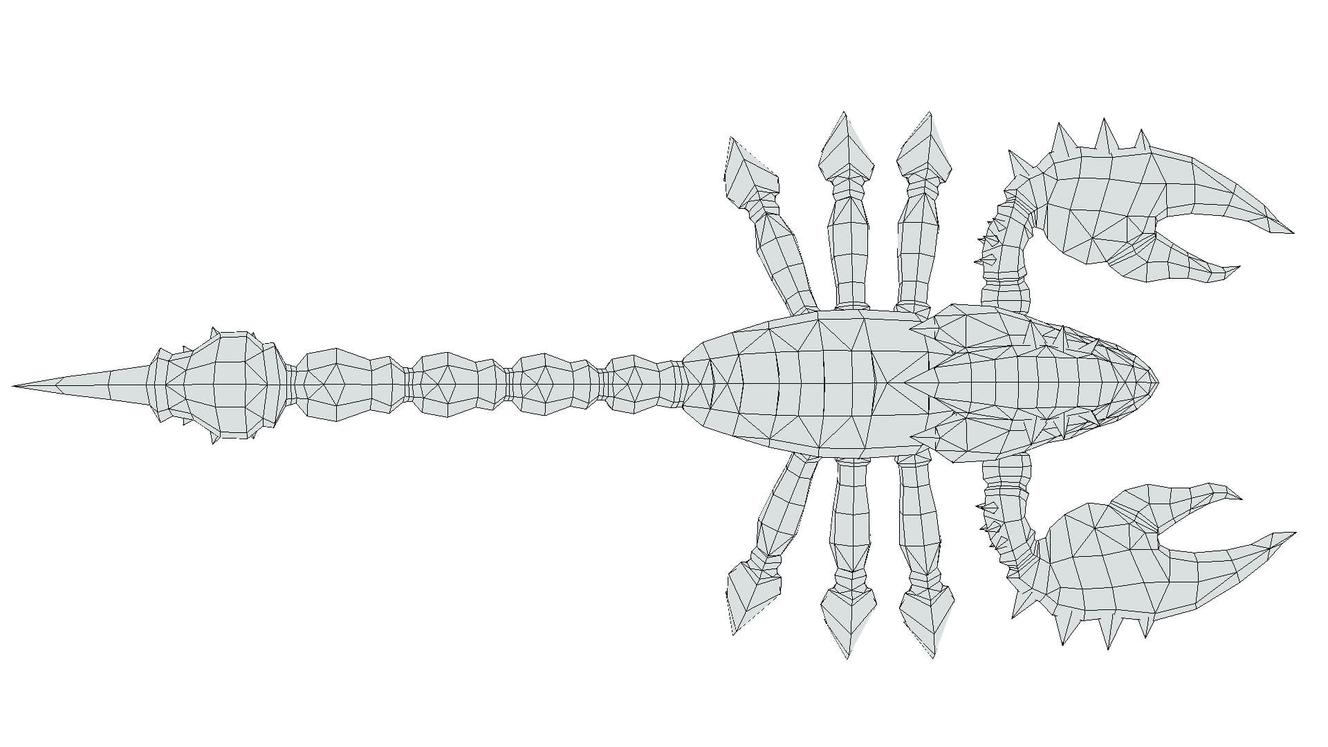 Scorpion Pandinus Dictator Arthropod Fiery-Clawed Armored 3D Model by ...