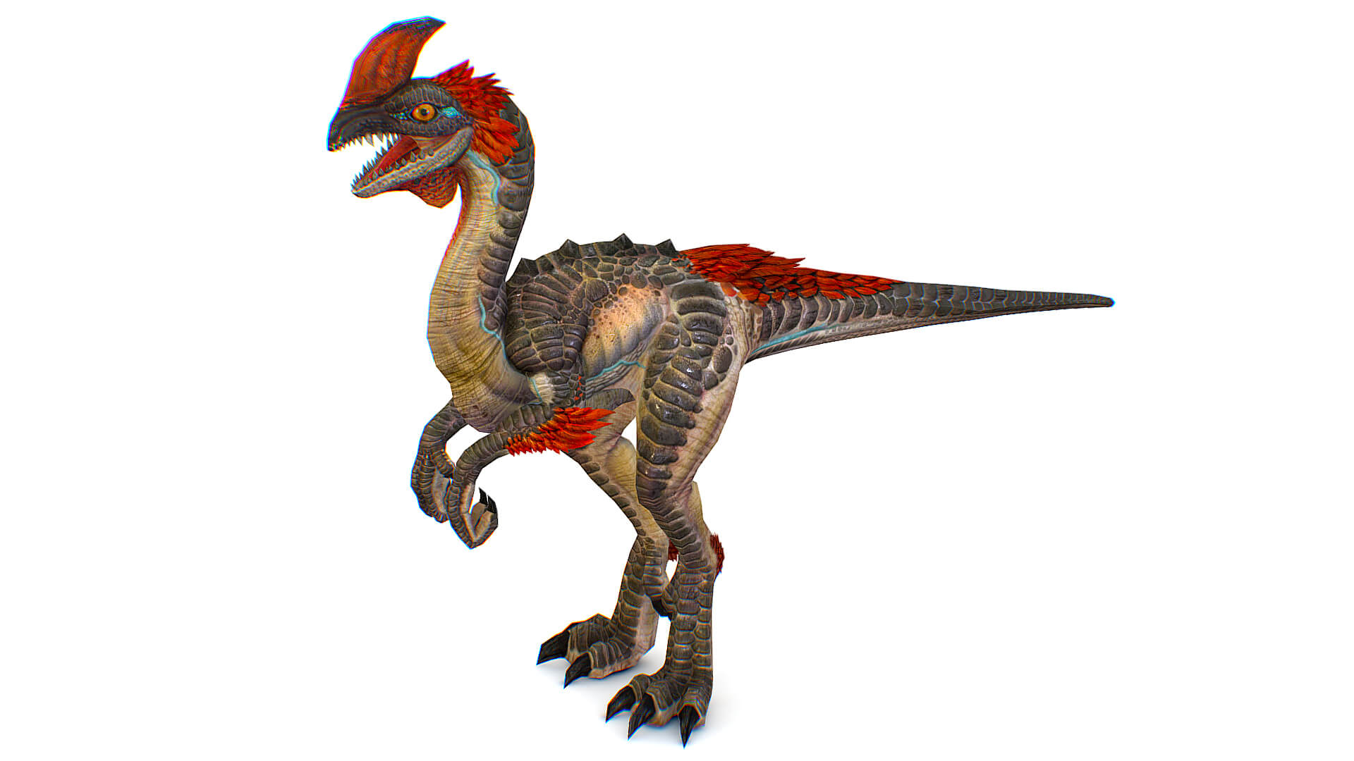 Tyrannosaurus Raptor Dinosaur Rong Kai Monster - 3D Model by LiveBook3D
