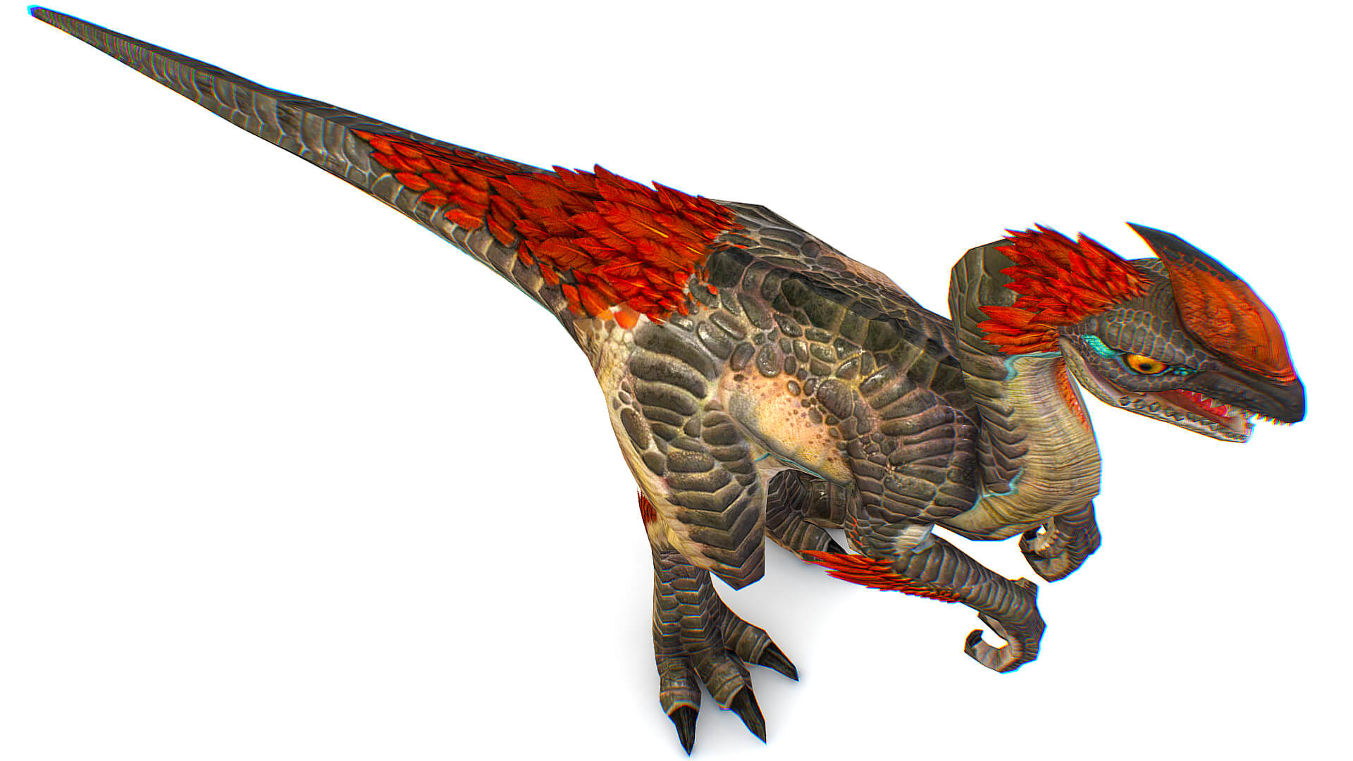 Tyrannosaurus Raptor Dinosaur Rong Kai Monster - 3D Model by LiveBook3D