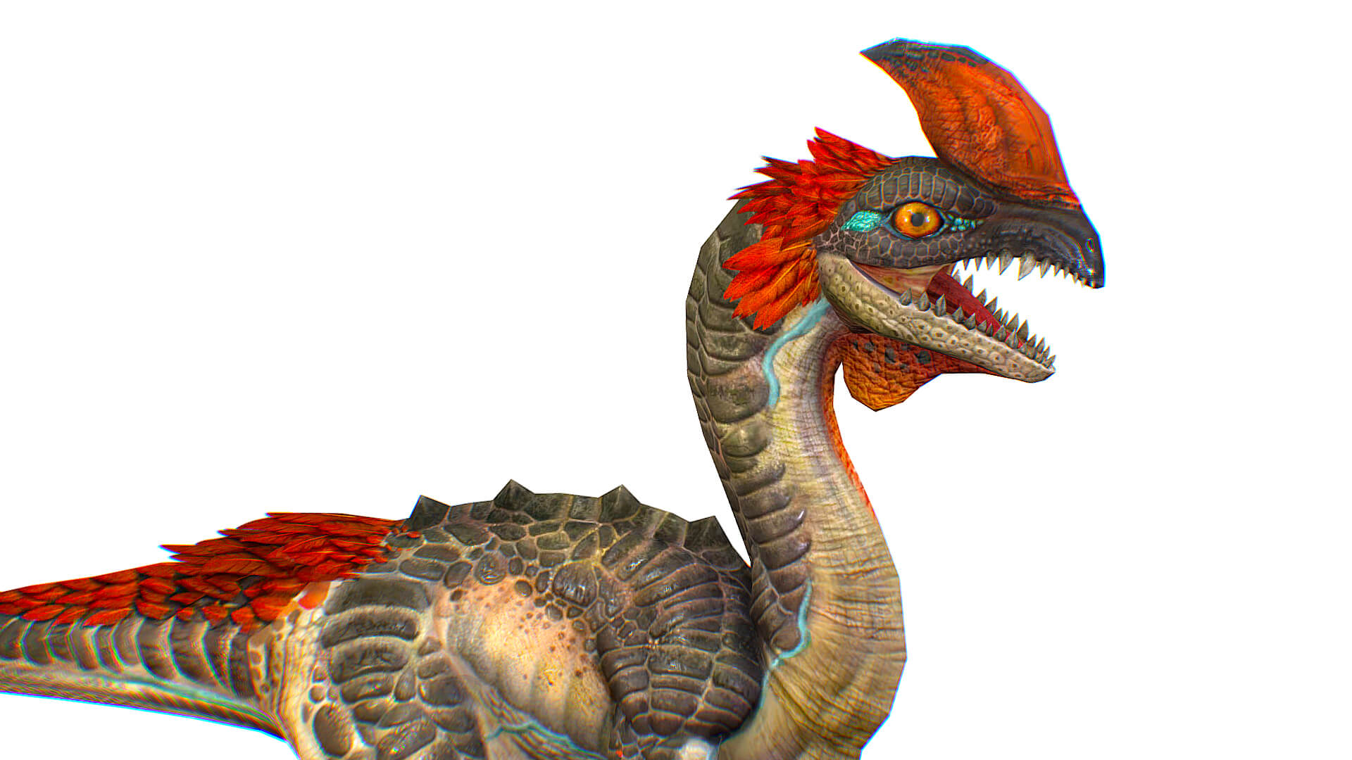 Tyrannosaurus Raptor Dinosaur Rong Kai Monster - 3D Model by LiveBook3D