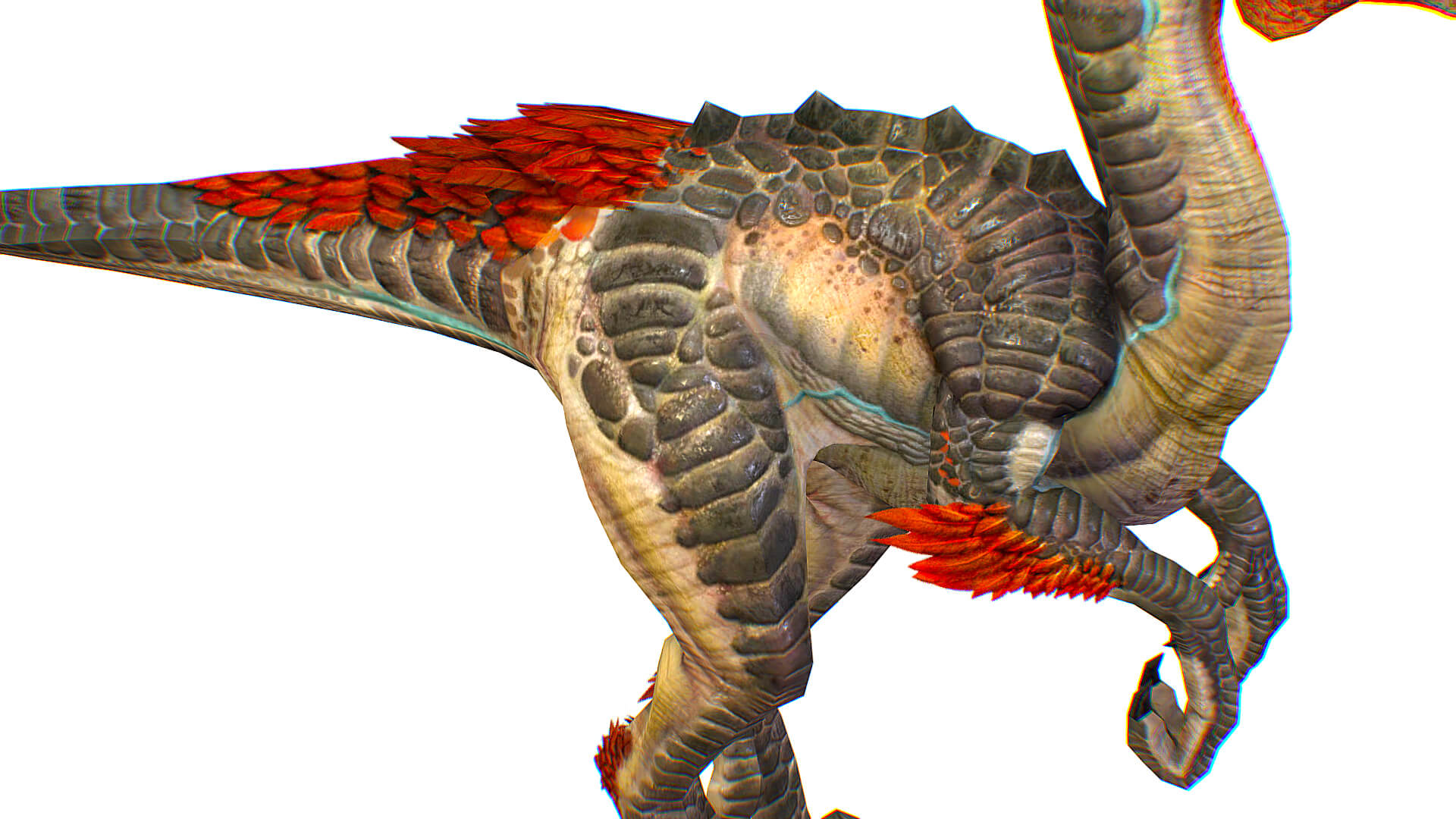 Tyrannosaurus Raptor Dinosaur Rong Kai Monster - 3D Model by LiveBook3D