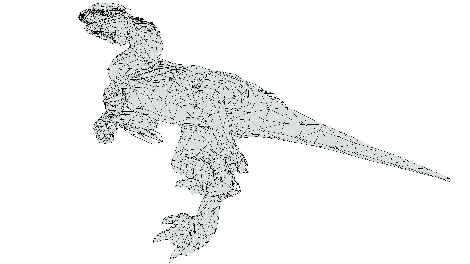 Tyrannosaurus Raptor Dinosaur Rong Kai Monster - 3D Model by LiveBook3D