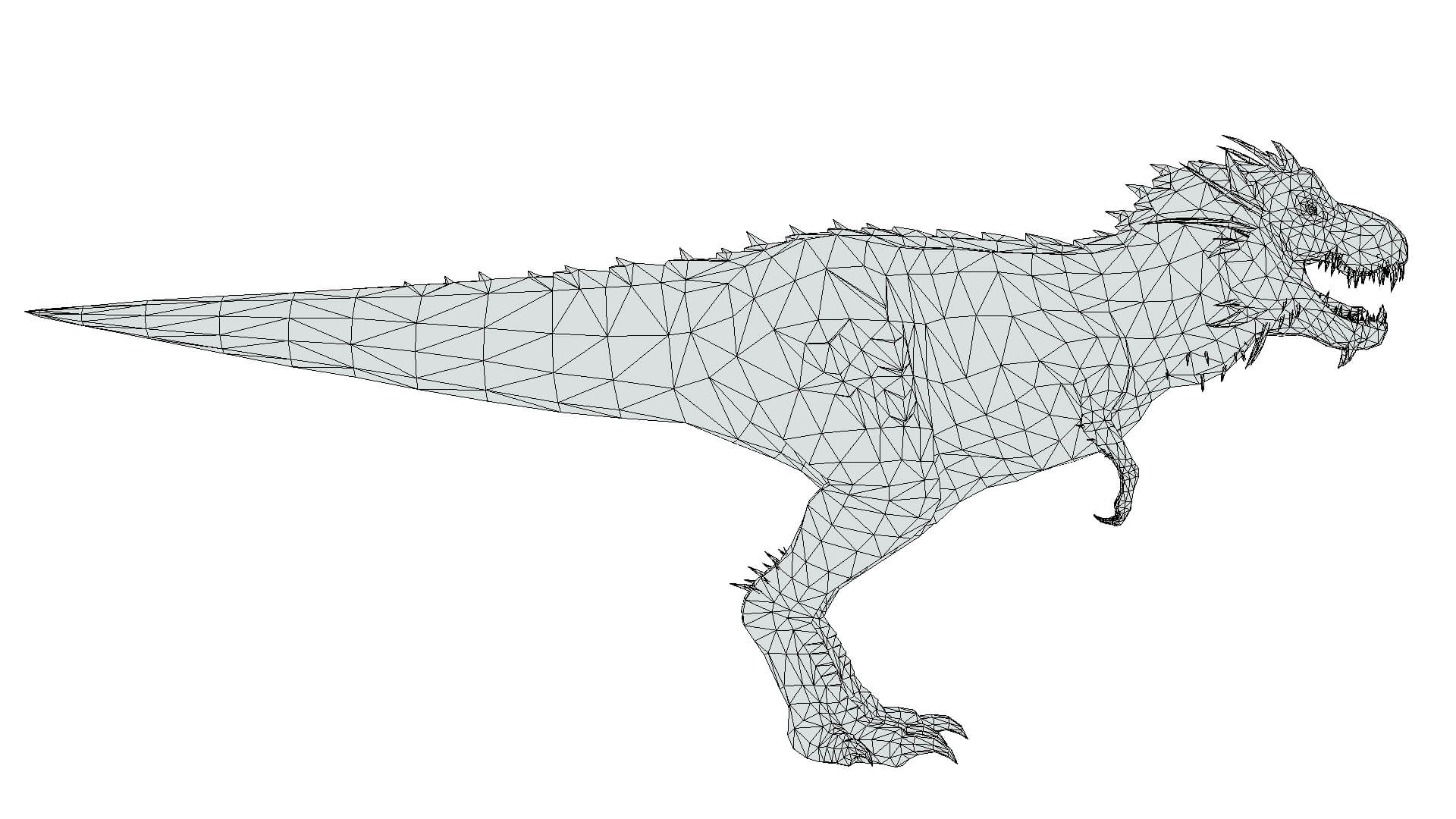 Tyrannosaurus Raptor Dinosaur T-Rex Rex Monster 3D Model by LiveBook3D