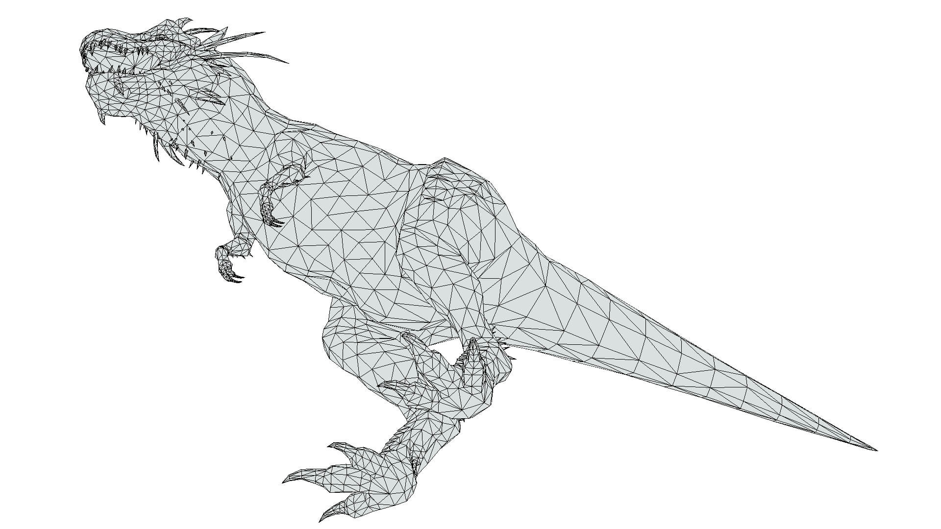 Tyrannosaurus Raptor Dinosaur T-Rex Rex Monster 3D Model by LiveBook3D