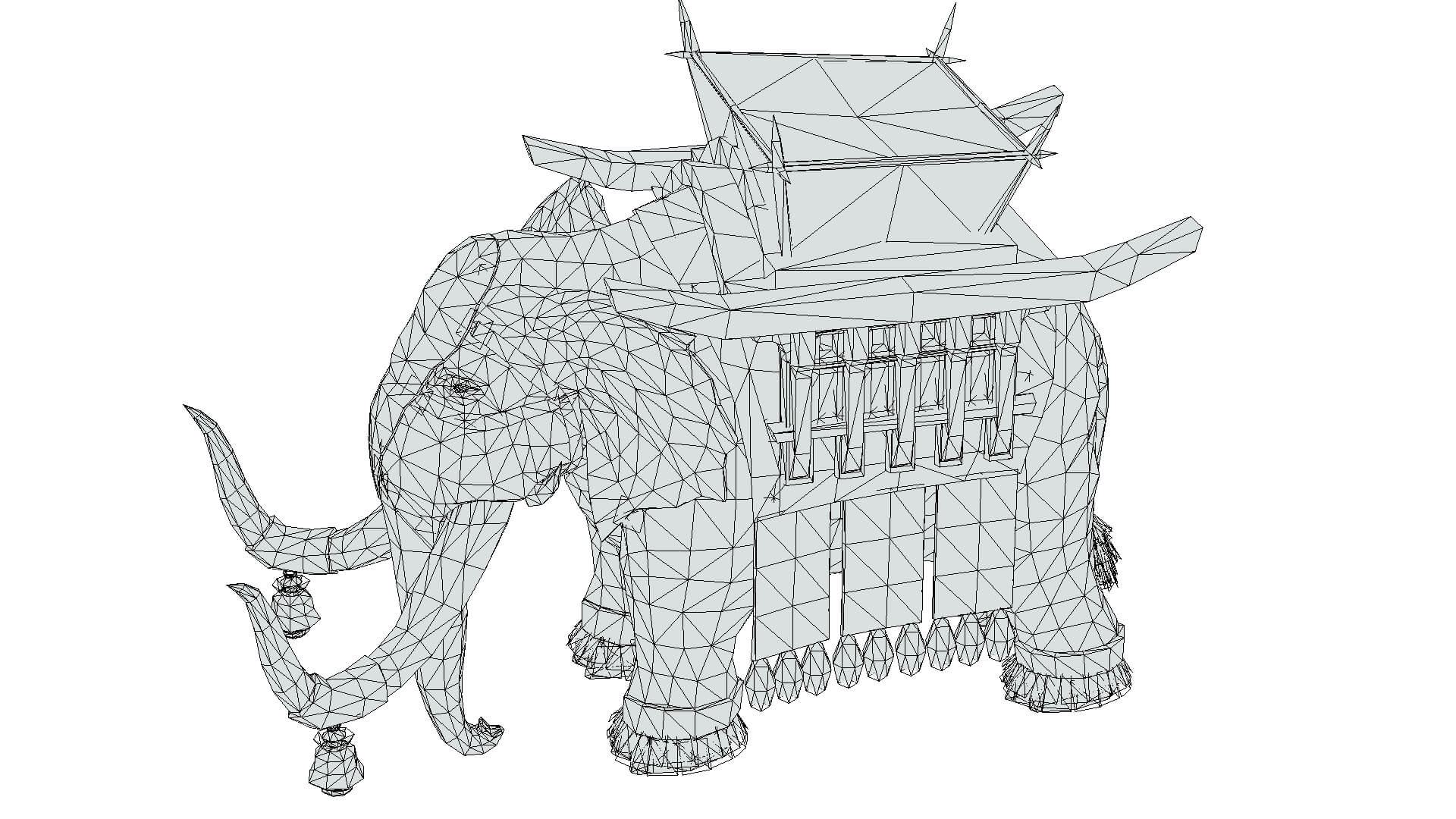 War Battle Elephant Wild Animal Mammal - 3D Model by LiveBook3D