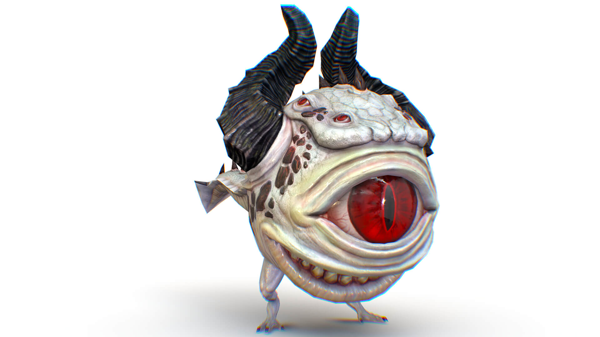 Watcher Monster Lizard One Big Eye Creature Character Mutant - 3D Model ...