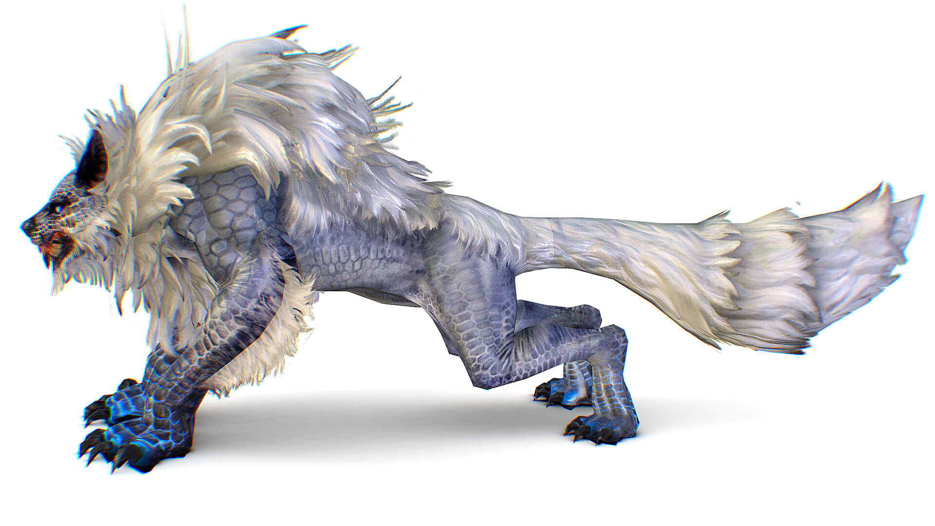 White Giant Werewolf Wolf Winter Animal Wolves Monster - 3D Model by ...