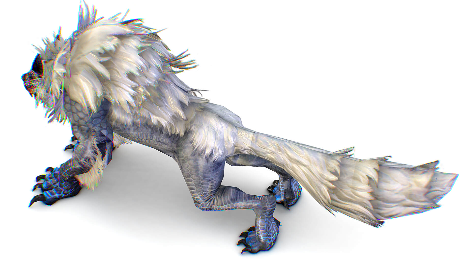 White Giant Werewolf Wolf Winter Animal Wolves Monster - 3D Model by ...