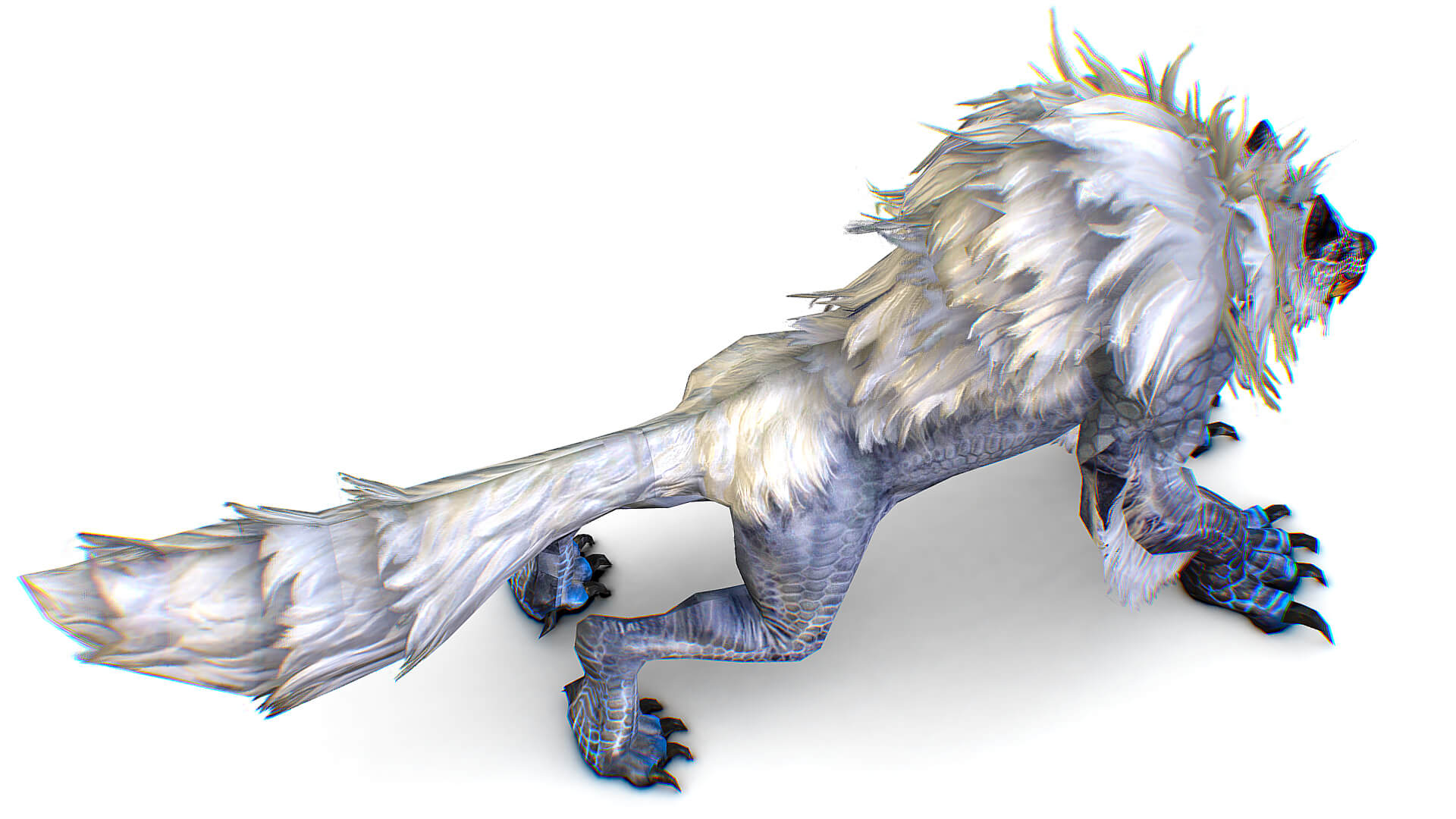 White Giant Werewolf Wolf Winter Animal Wolves Monster - 3D Model by ...