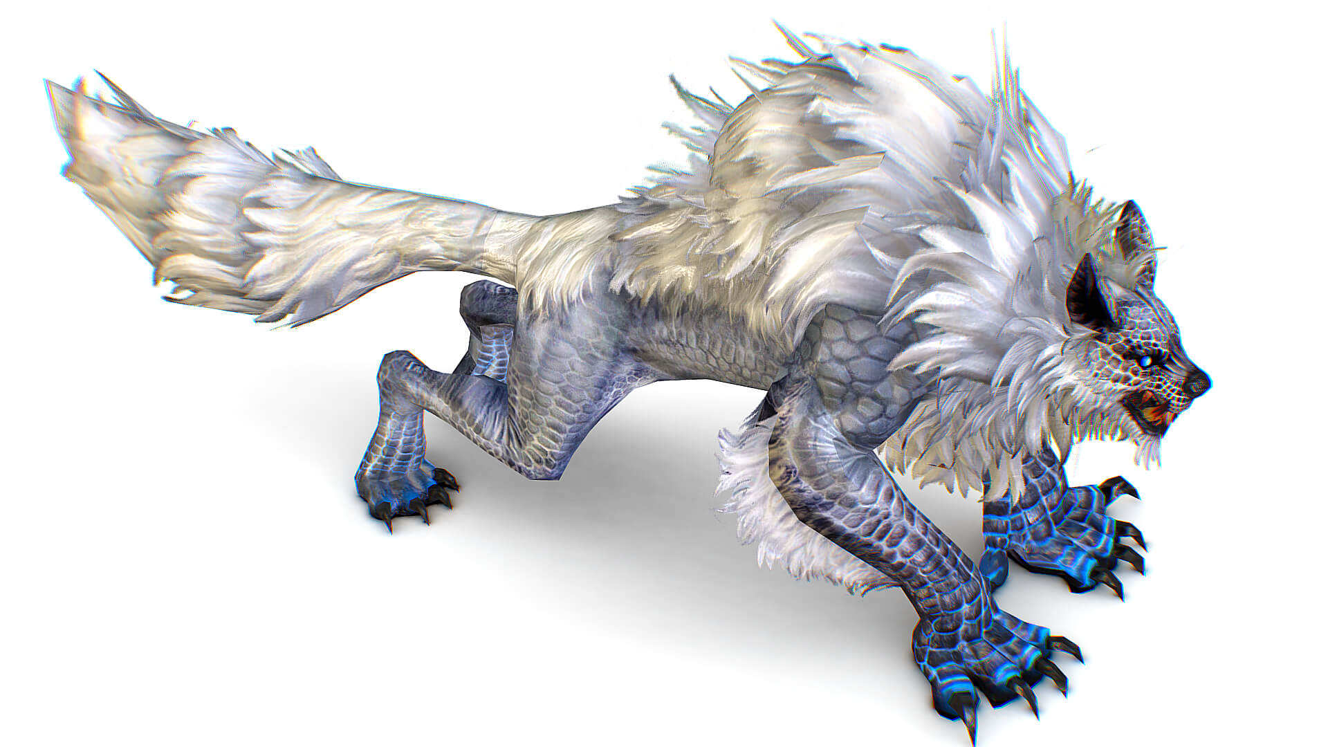 White Giant Werewolf Wolf Winter Animal Wolves Monster - 3D Model by ...