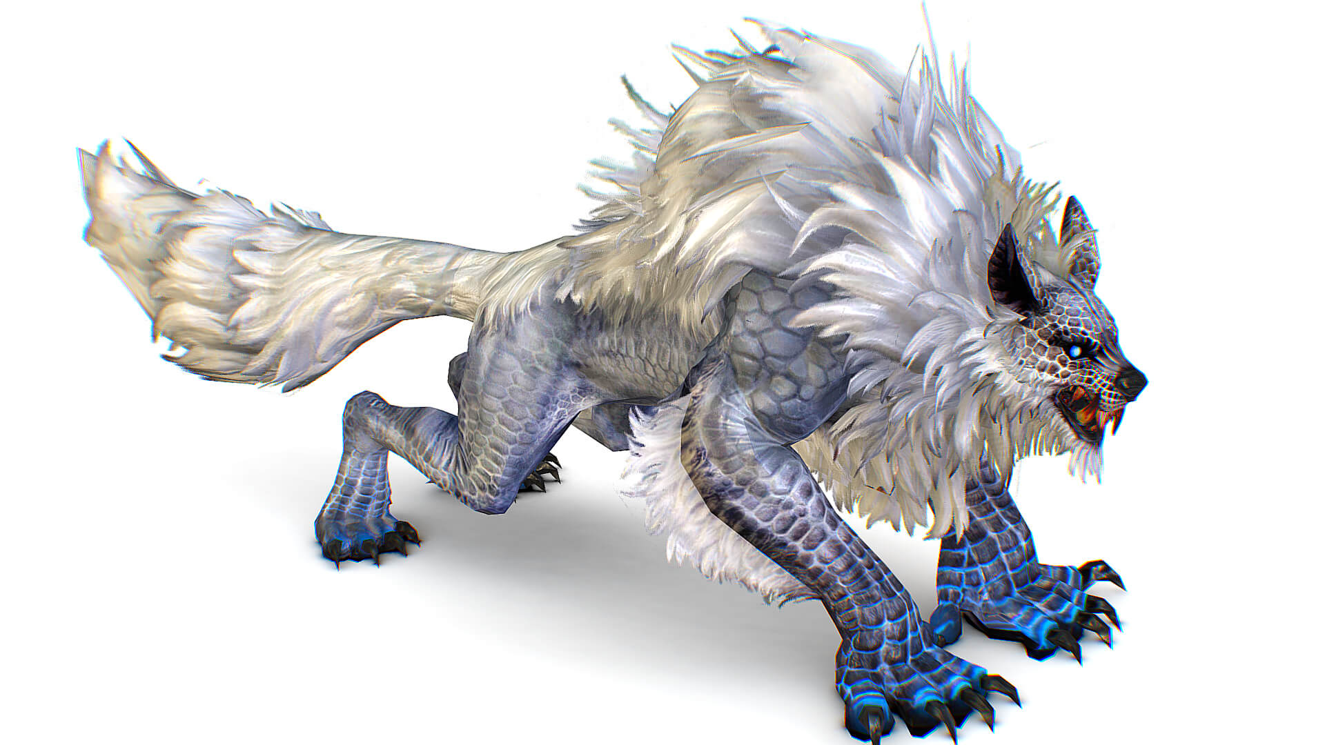 White Giant Werewolf Wolf Winter Animal Wolves Monster - 3D Model by ...