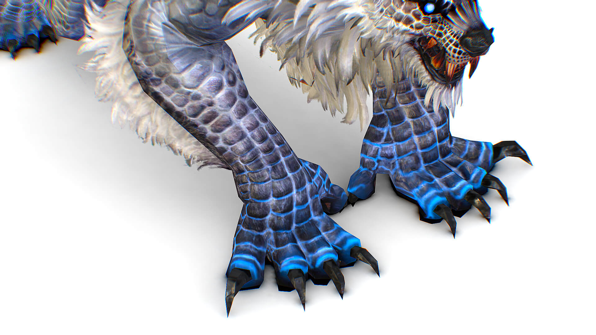 White Giant Werewolf Wolf Winter Animal Wolves Monster - 3D Model by ...