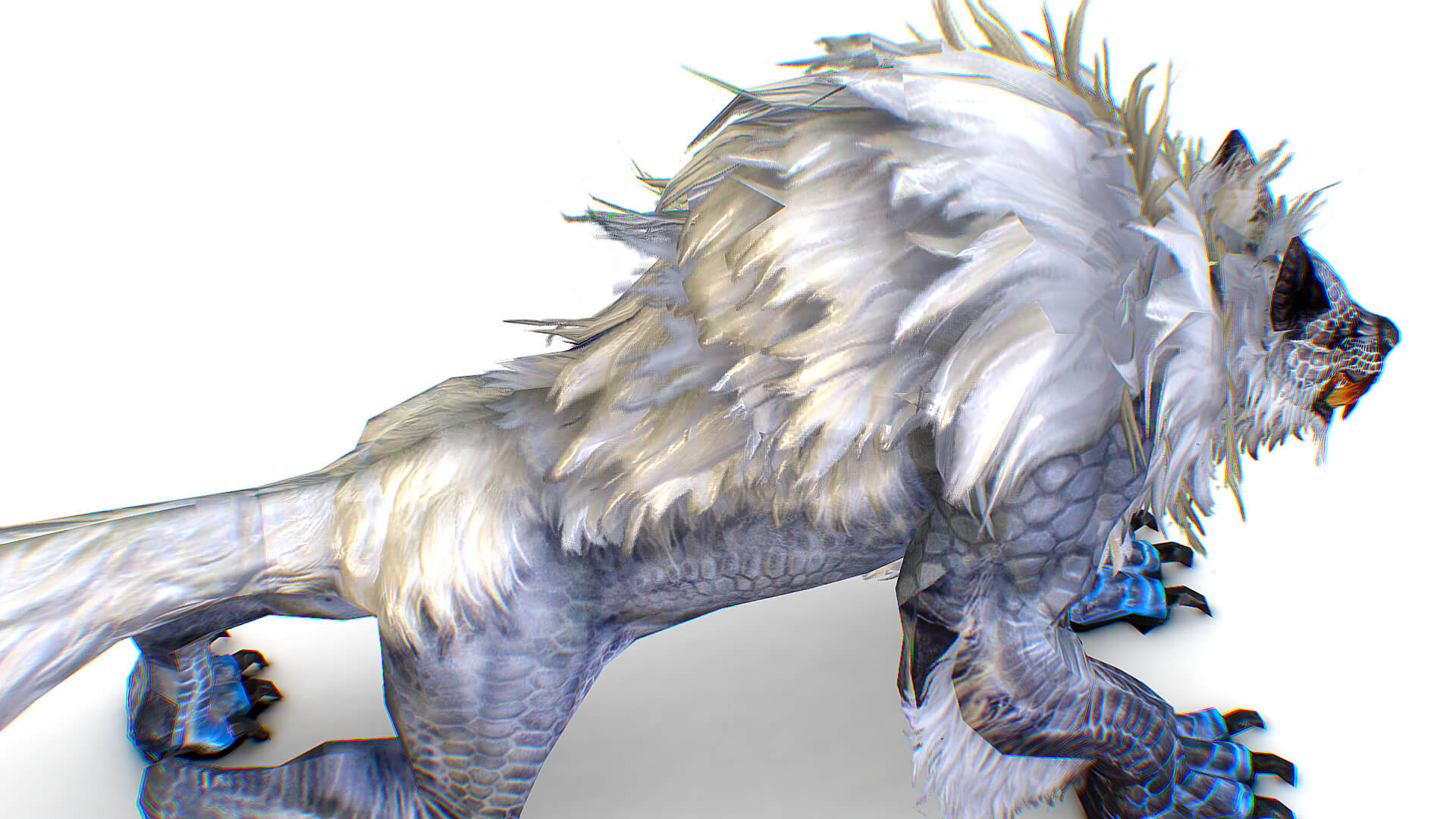 White Giant Werewolf Wolf Winter Animal Wolves Monster - 3D Model by ...