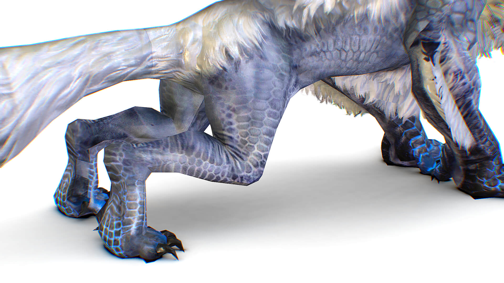 White Giant Werewolf Wolf Winter Animal Wolves Monster - 3D Model by ...