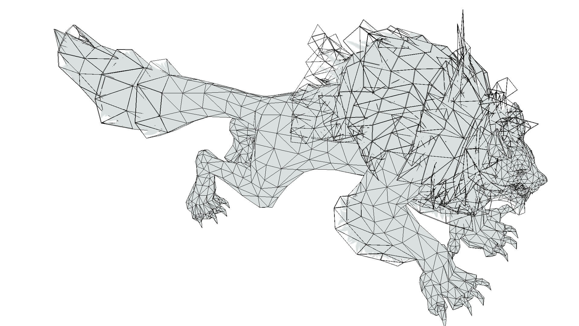 White Giant Werewolf Wolf Winter Animal Wolves Monster - 3D Model by ...