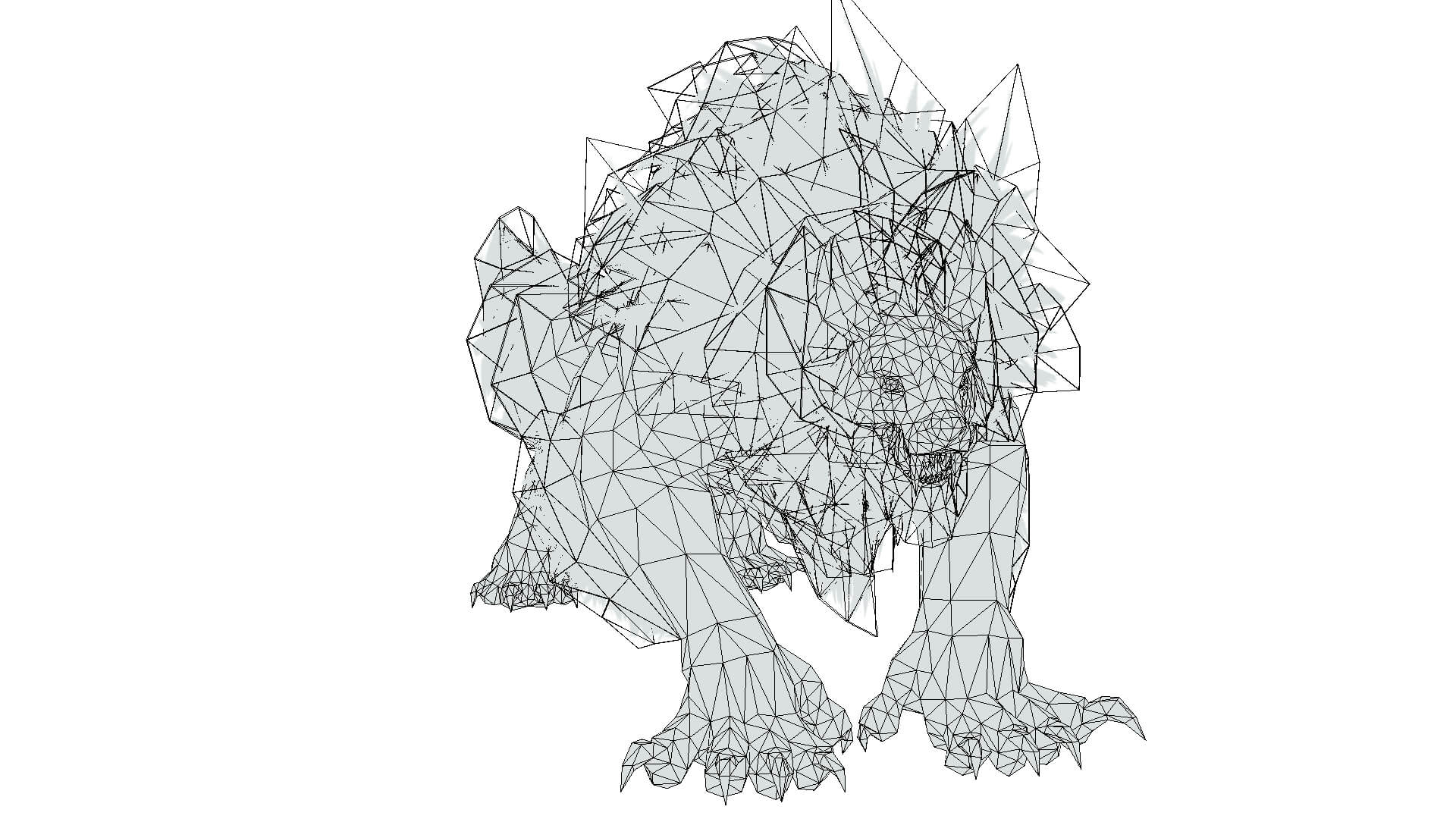 White Giant Werewolf Wolf Winter Animal Wolves Monster - 3D Model by ...