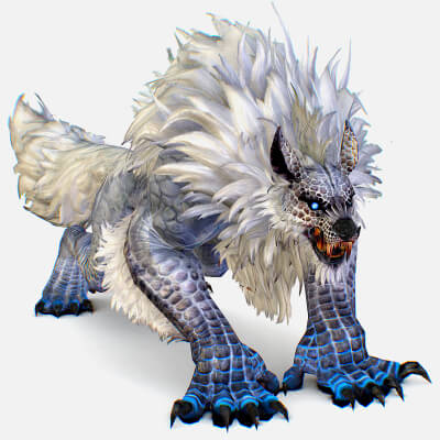 White Giant Werewolf Wolf Winter Animal Wolves Monster - 3D Model by ...