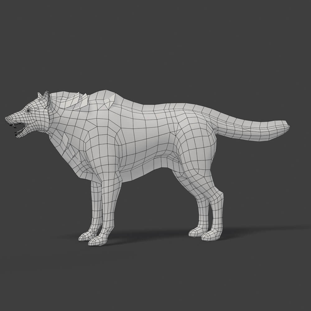 Wolf Black Wolves Wild Animal Coyote Jackal Fox Dog 3D Model by LiveBook3D
