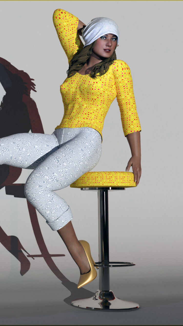 Retro Funky 3D Desktop HD Wallpaper