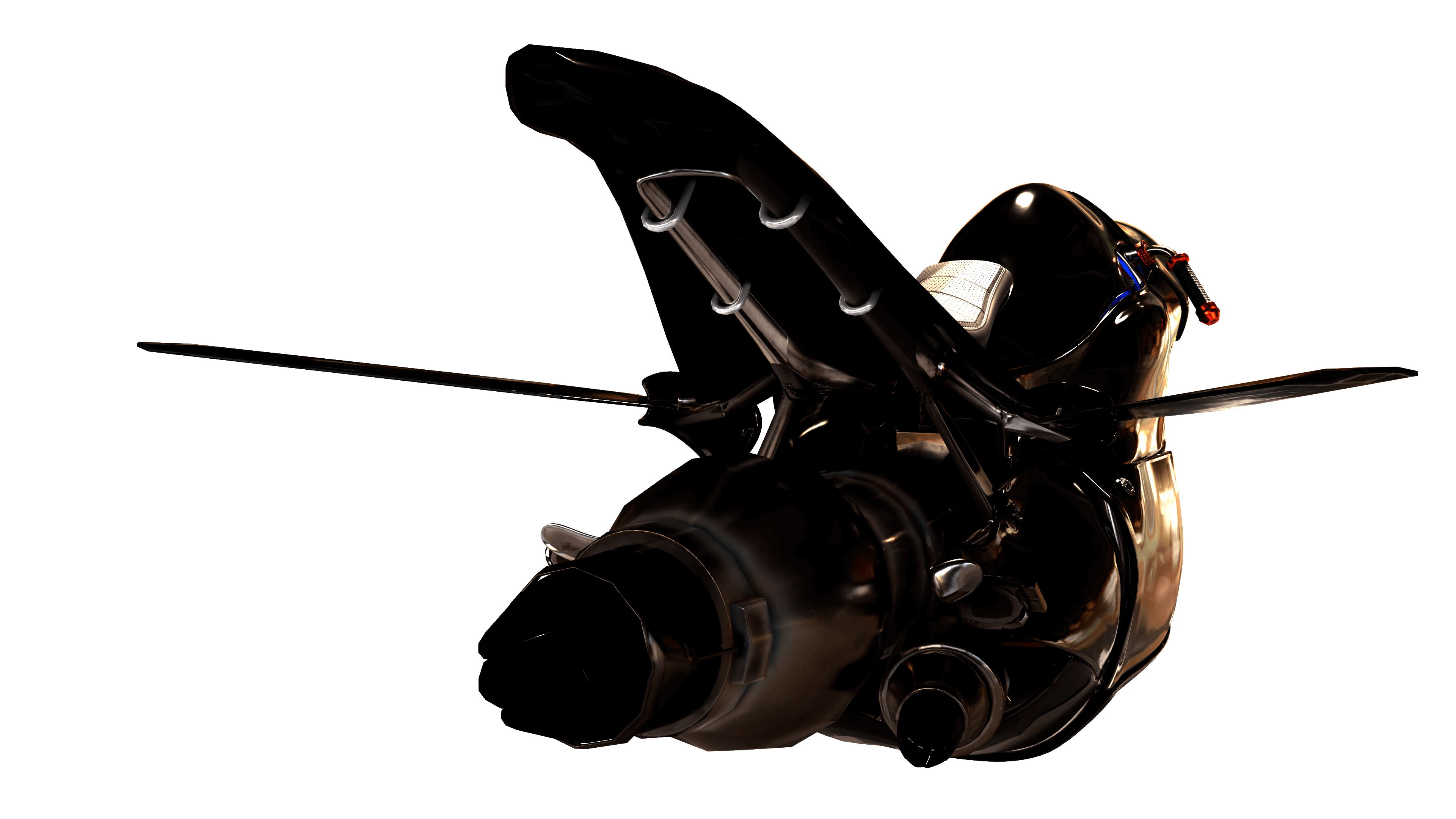 fly motorcycle 3D Render, Digital Art by LMelchior