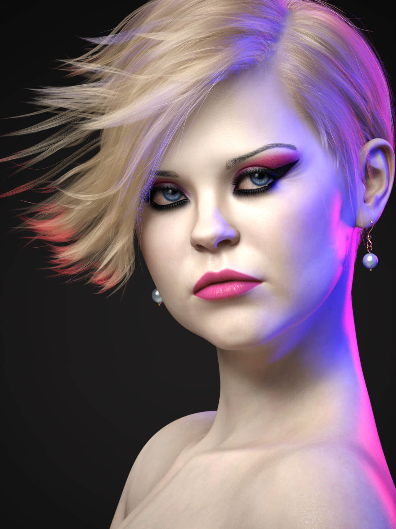 Just A Portrait 3D Render, Digital Art by loafhammer