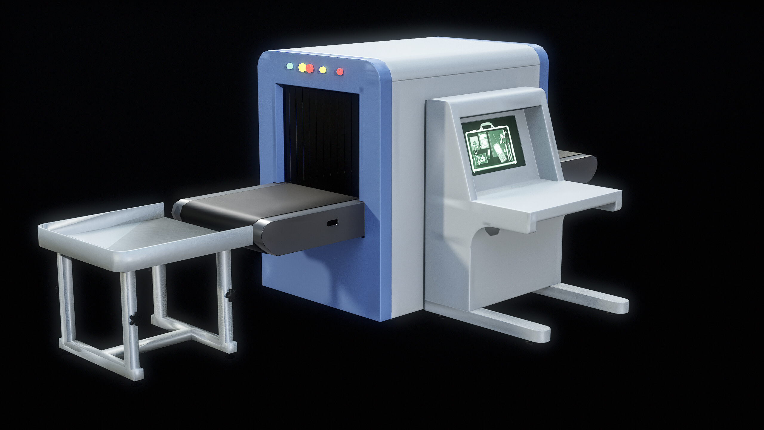 Airport X-Ray Baggage Scanner PBR 3D Model by Locus Models