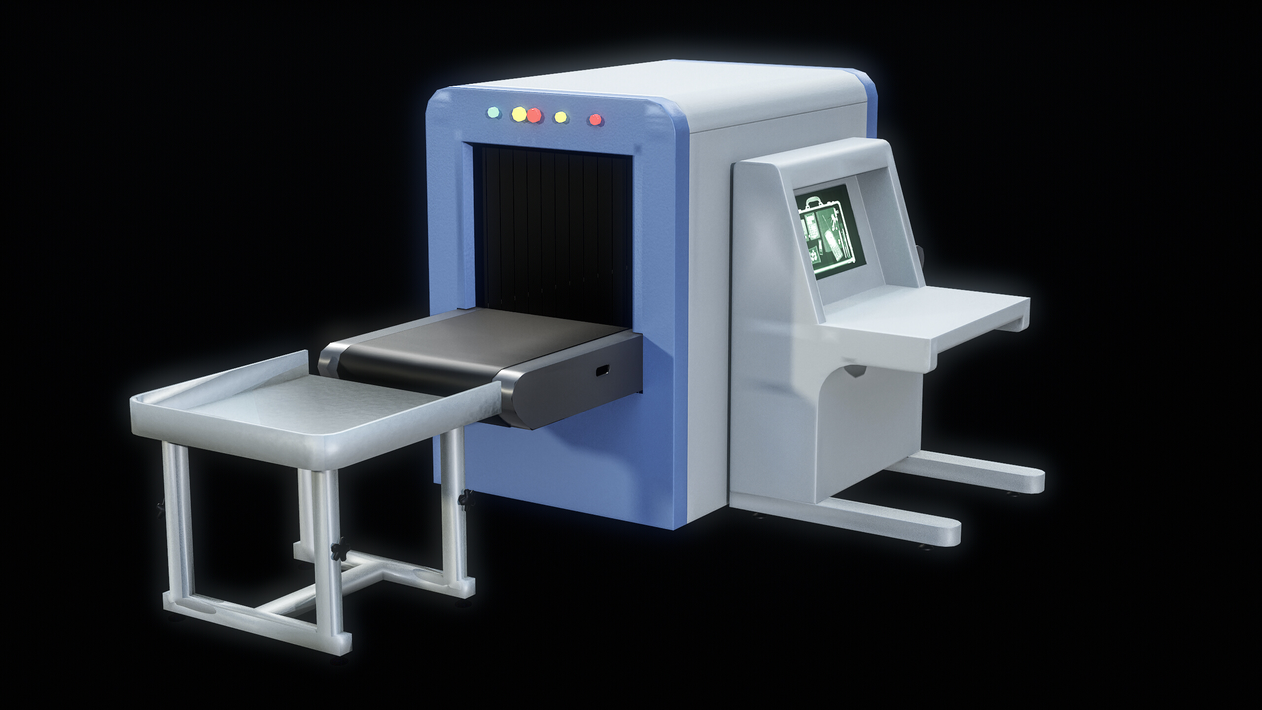 Airport X-Ray Baggage Scanner PBR 3D Model by Locus Models