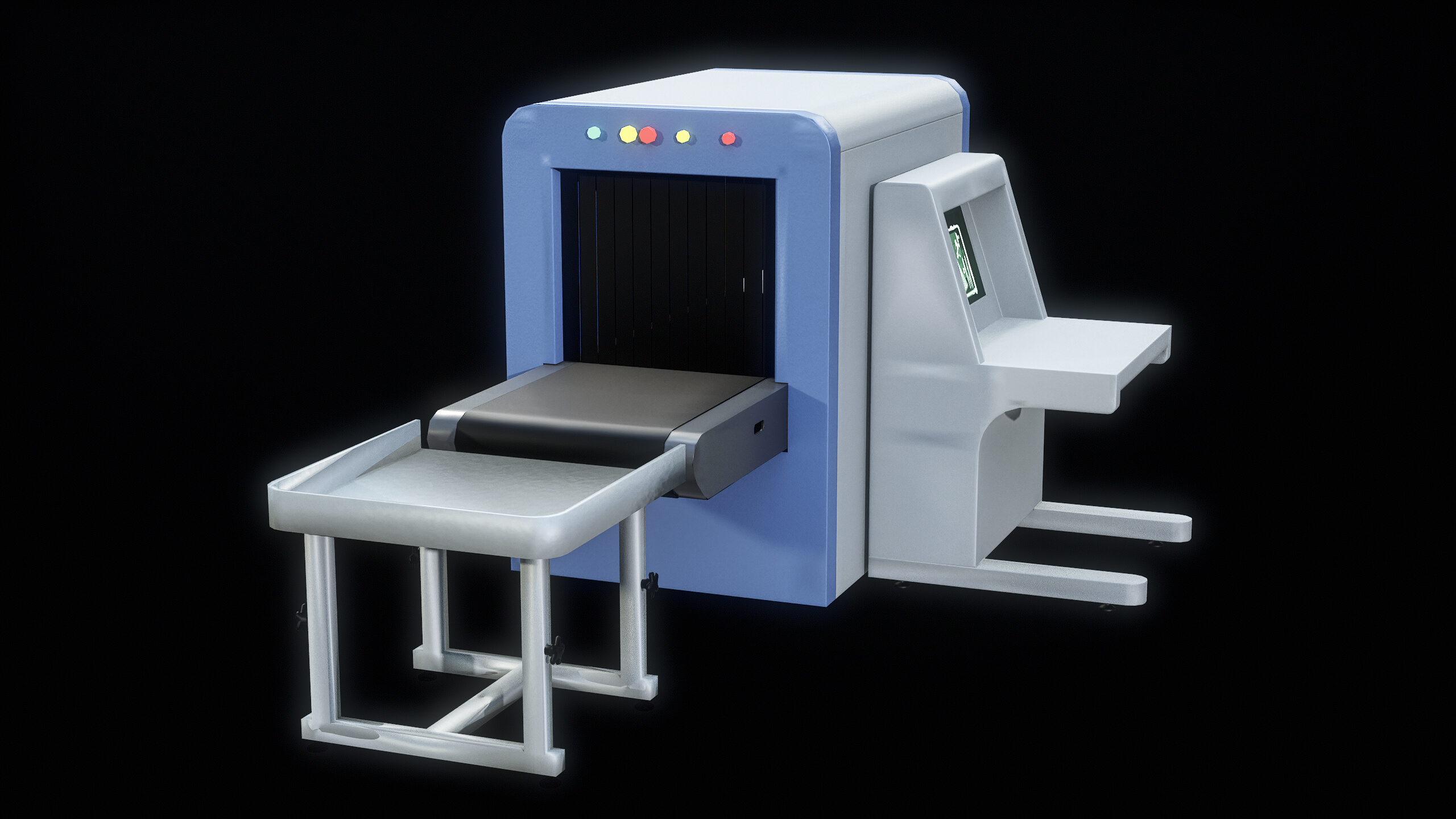 Airport X-Ray Baggage Scanner PBR 3D Model by Locus Models