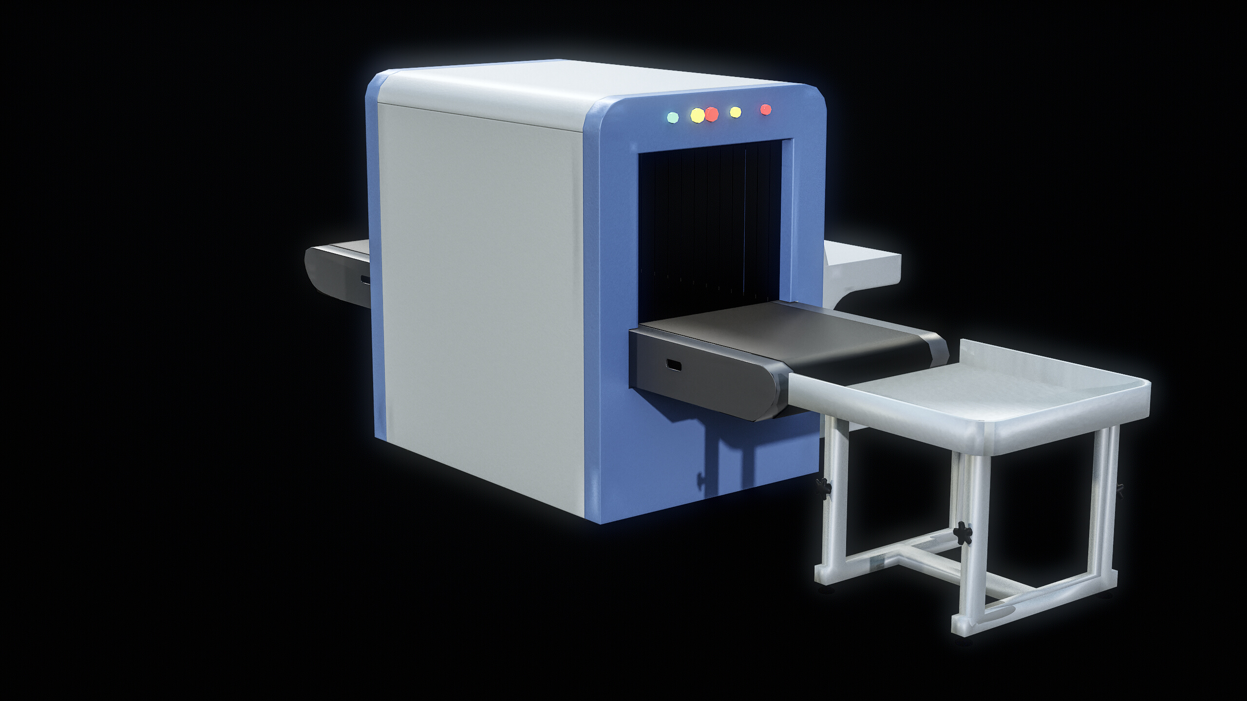Airport X-Ray Baggage Scanner PBR 3D Model by Locus Models