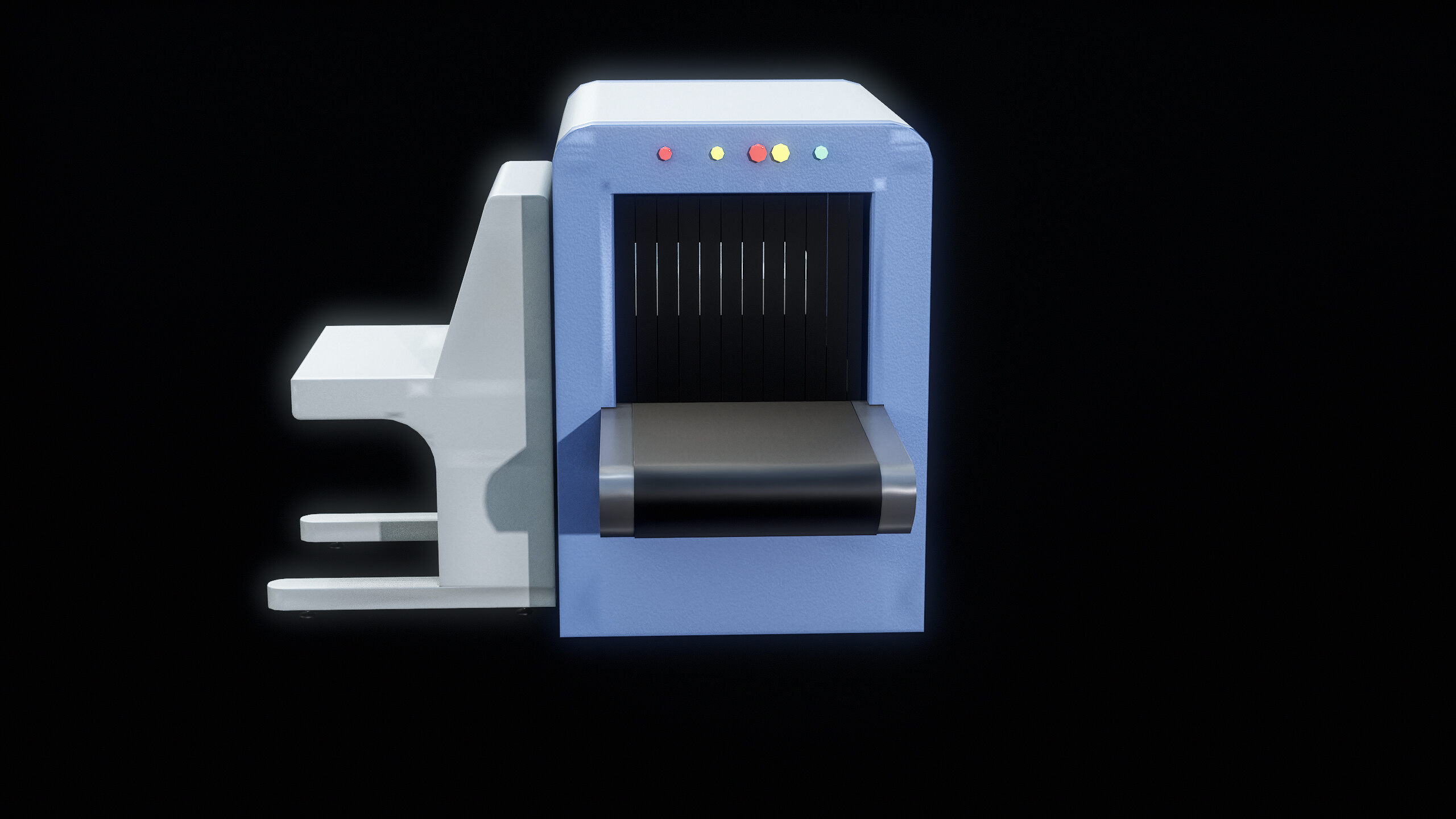 Airport X-Ray Baggage Scanner PBR 3D Model by Locus Models