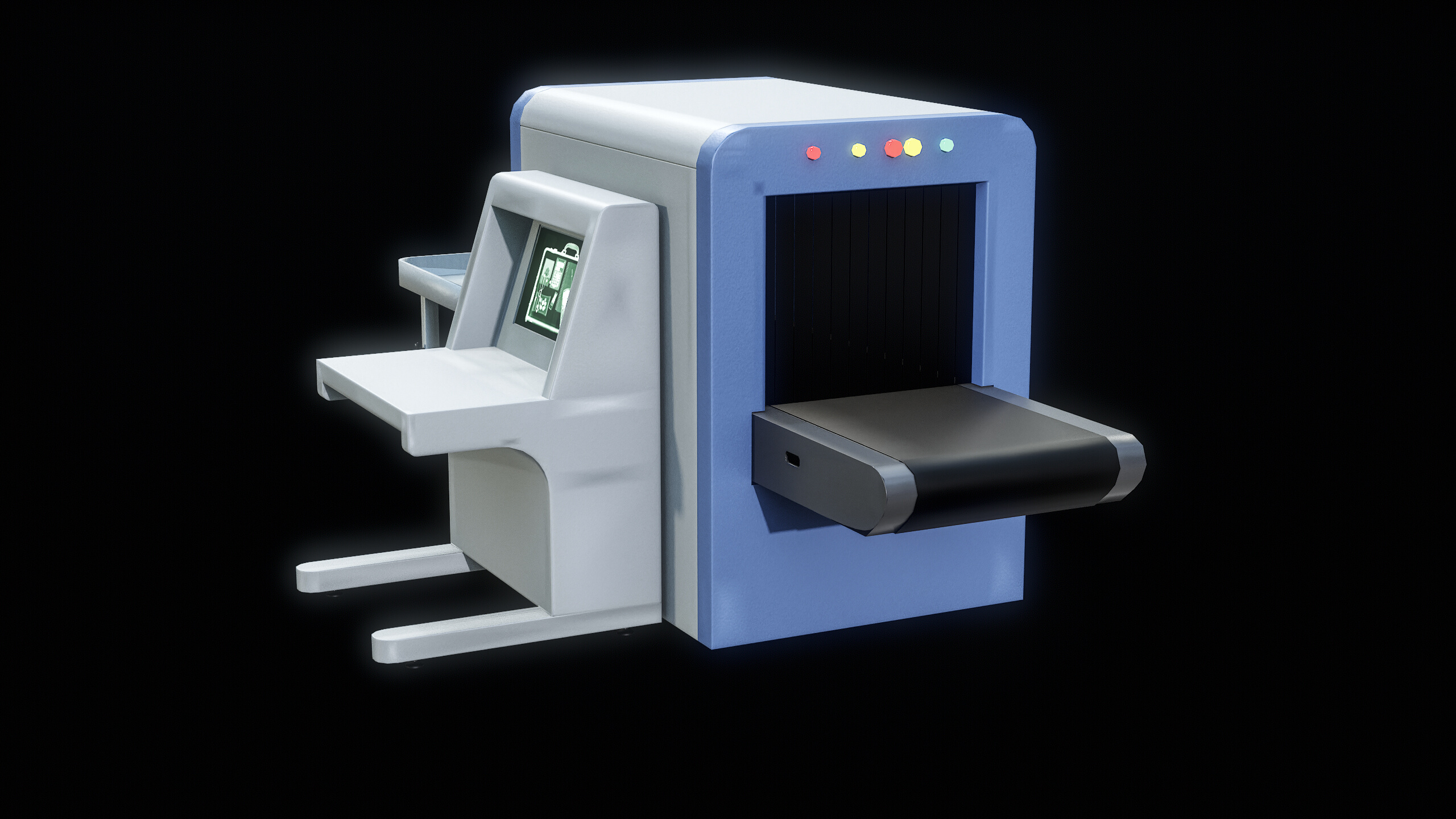 Airport X-Ray Baggage Scanner PBR 3D Model by Locus Models