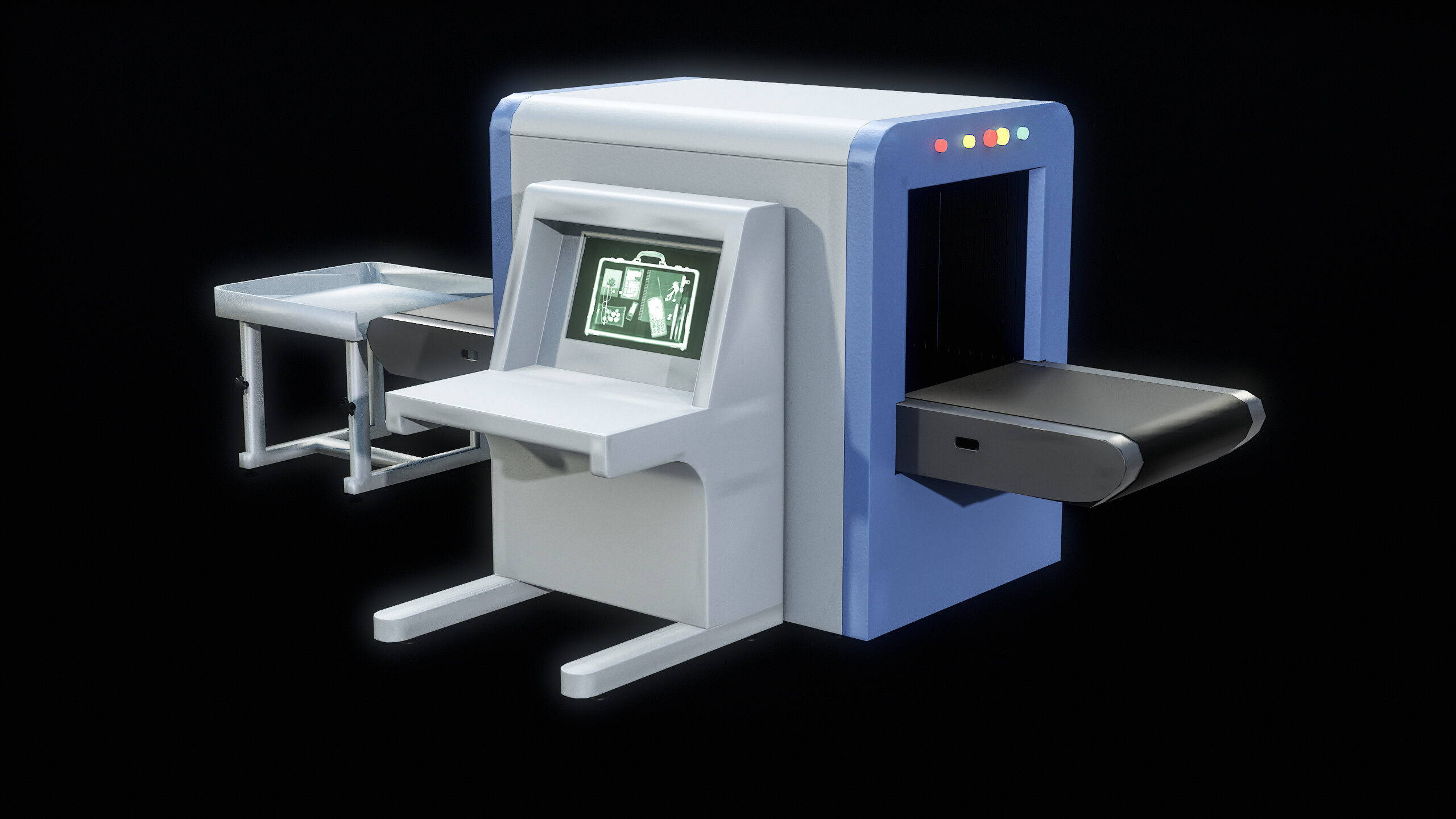Airport X-Ray Baggage Scanner PBR 3D Model by Locus Models