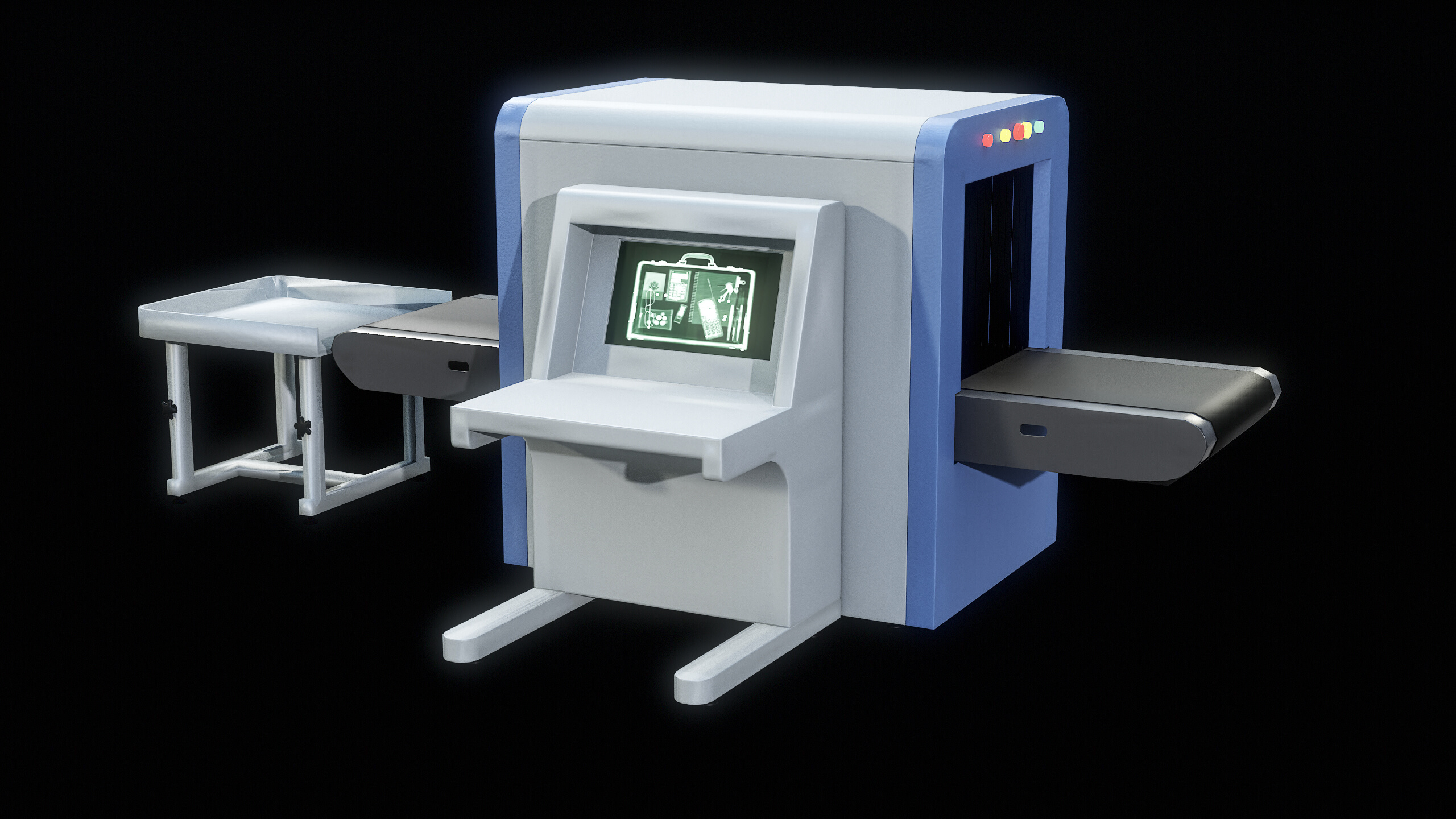 Airport X-Ray Baggage Scanner PBR 3D Model by Locus Models