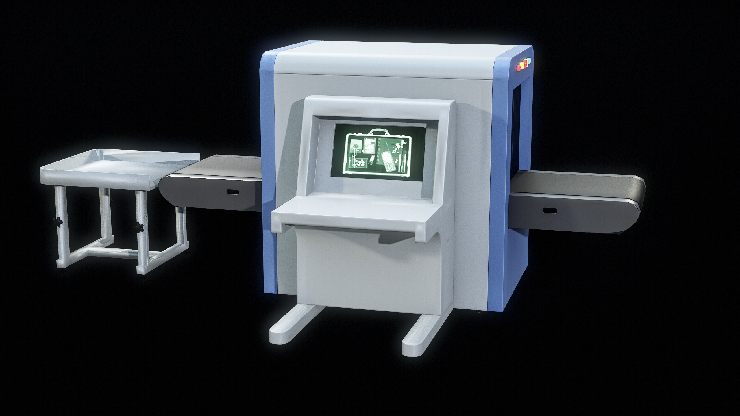 Airport X-Ray Baggage Scanner PBR 3D Model by Locus Models