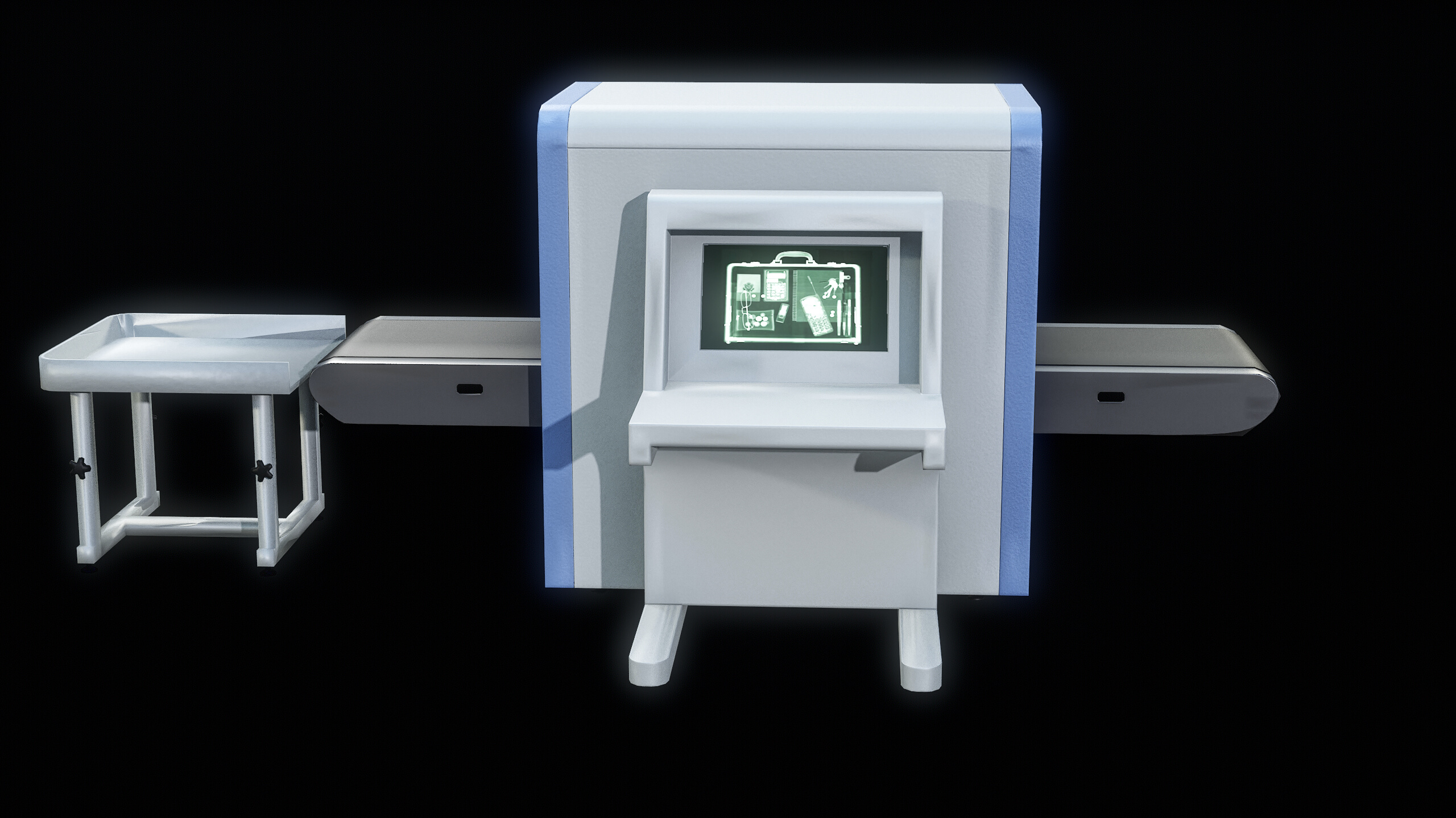 Airport X-Ray Baggage Scanner PBR 3D Model by Locus Models