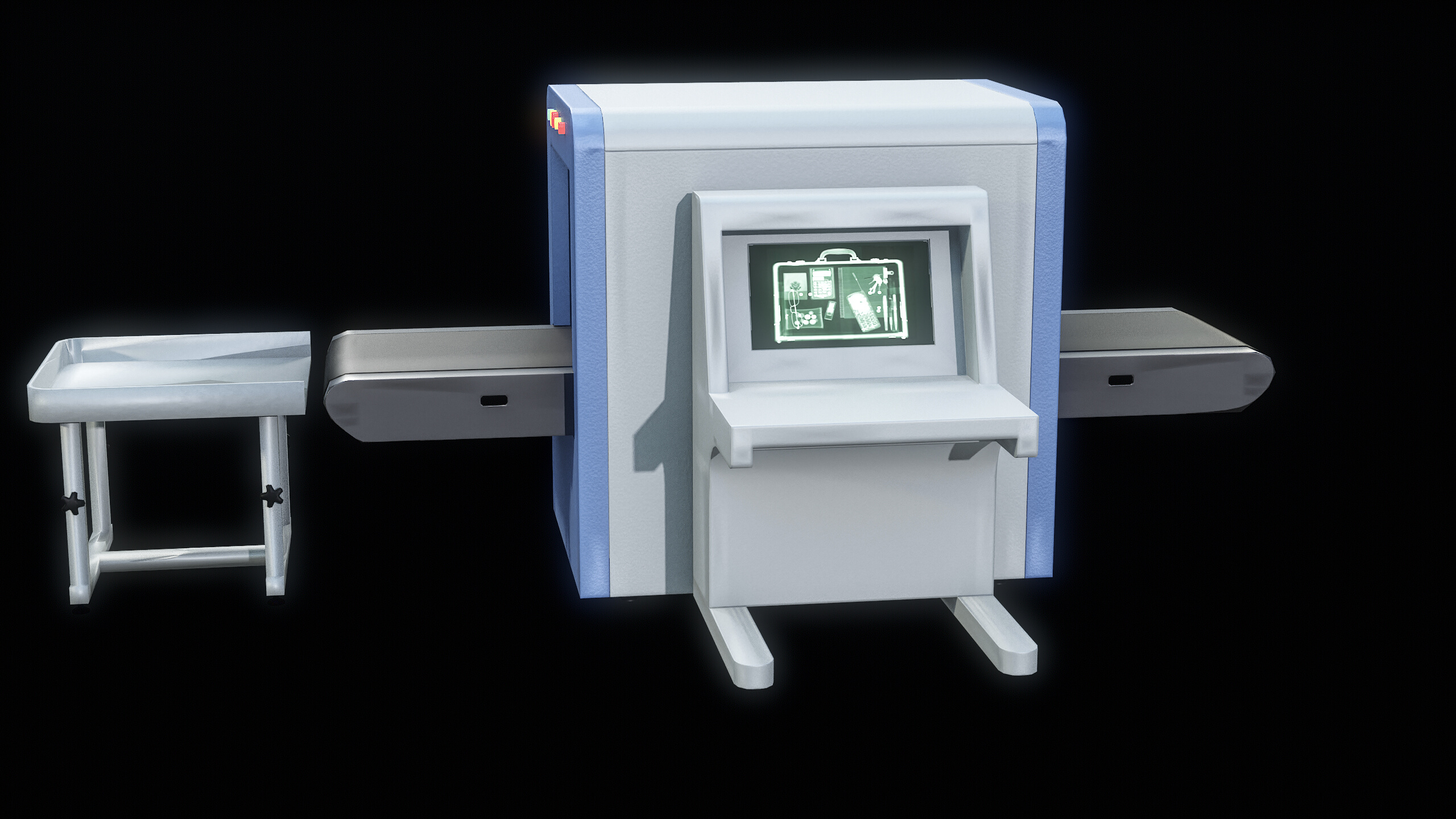 Airport X-Ray Baggage Scanner PBR 3D Model by Locus Models