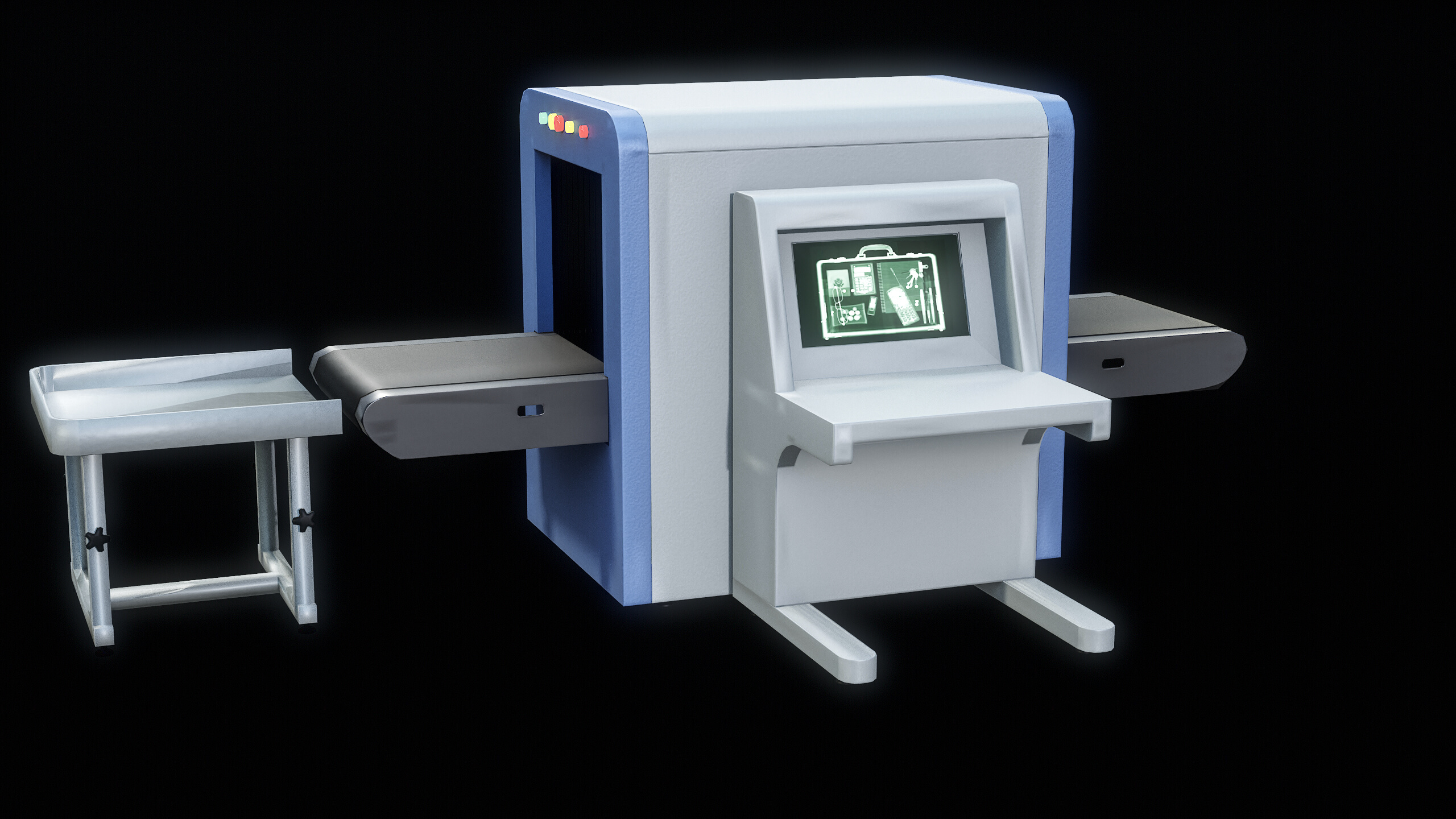 Airport X-Ray Baggage Scanner PBR 3D Model by Locus Models