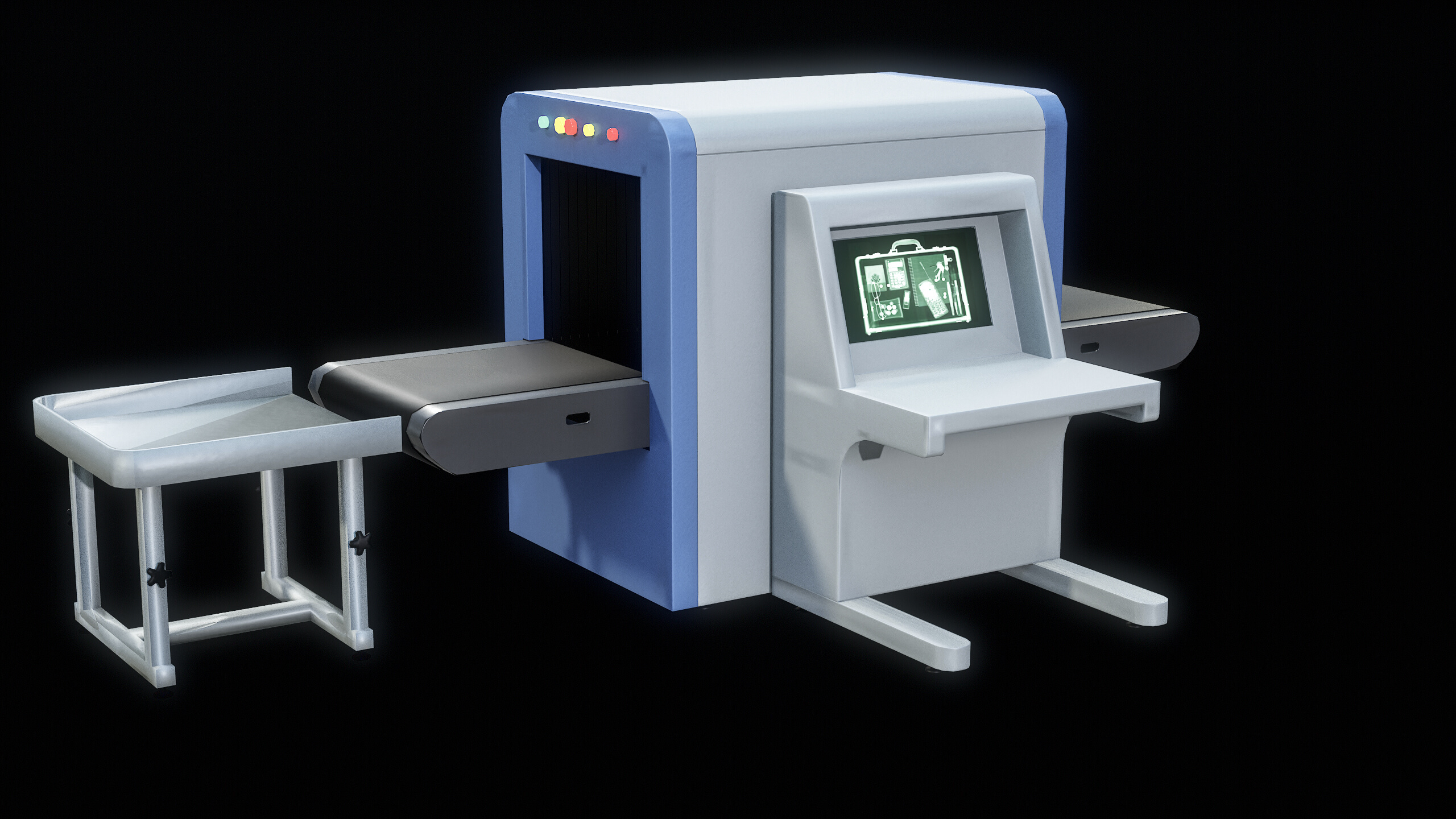 Airport X-Ray Baggage Scanner PBR 3D Model by Locus Models