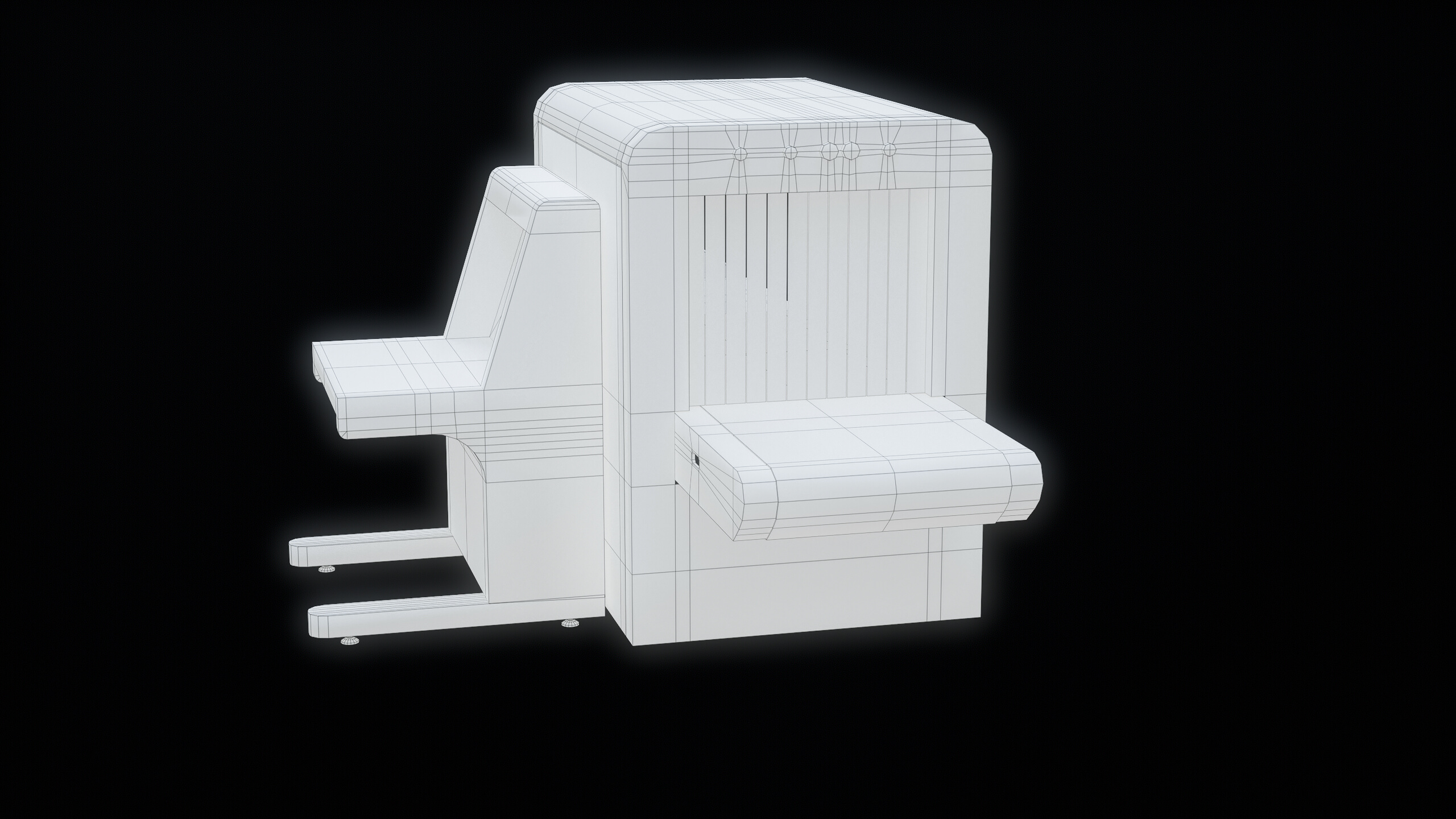 Airport X-Ray Baggage Scanner PBR 3D Model by Locus Models